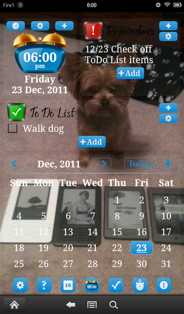 Weather, Calendar, Alarm Clock, ToDo List, Nightstand, Stopwatch ...