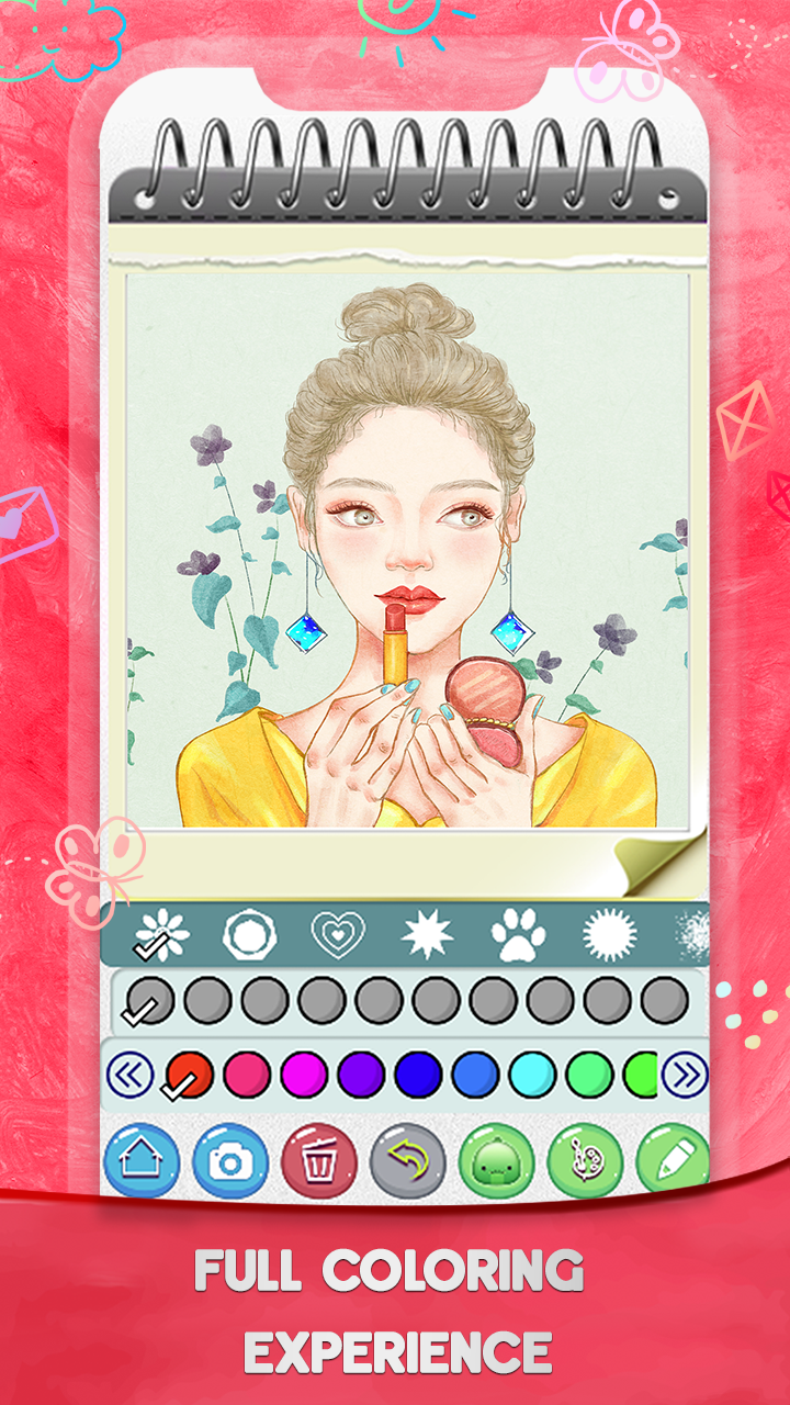 Coloring Pages for Girls: Aesthetic Coloring Game , Coloring Pages for ...