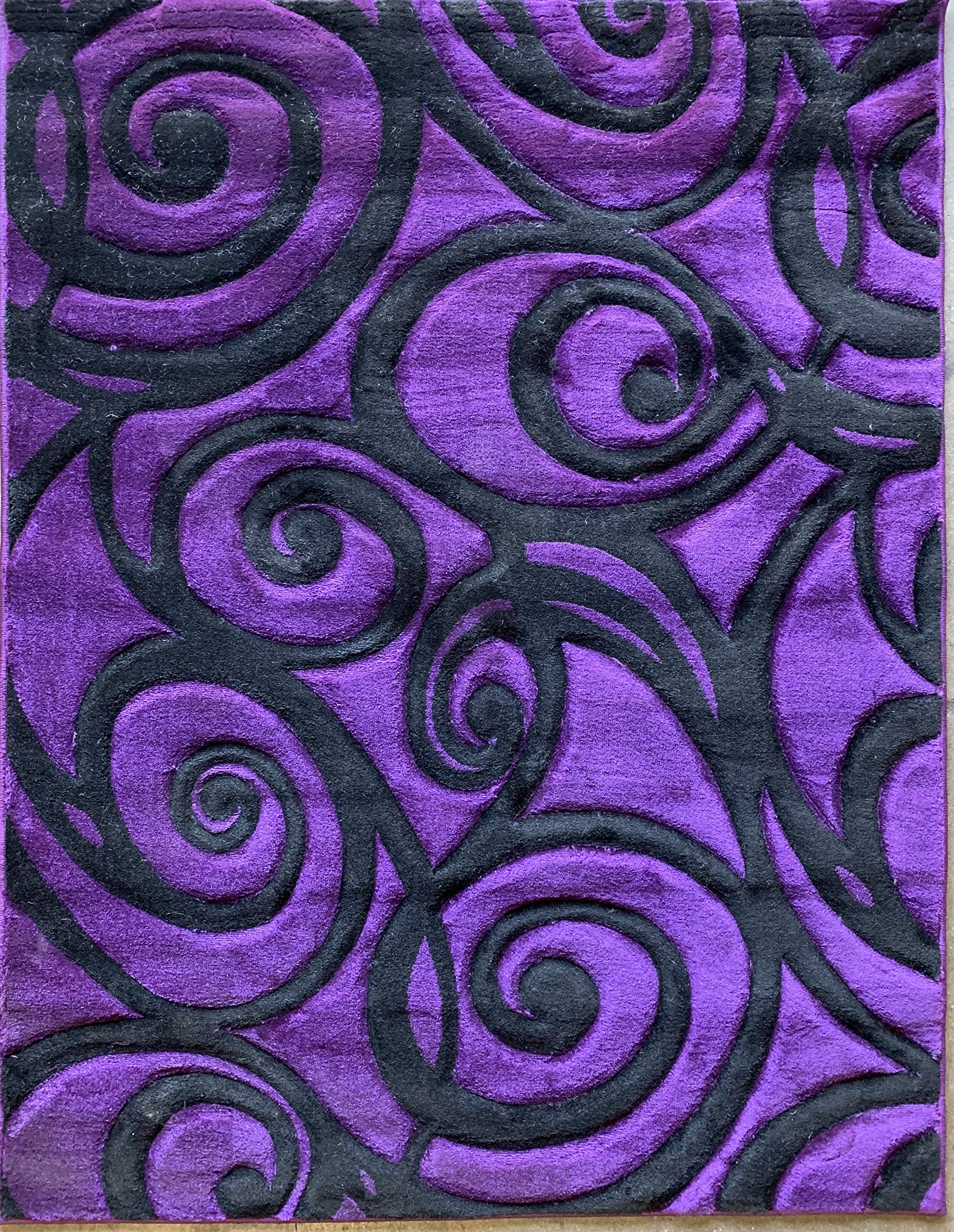 Amazon.com: Modern Contemporary Area Rug Red Swirl Americana Design 144 ...