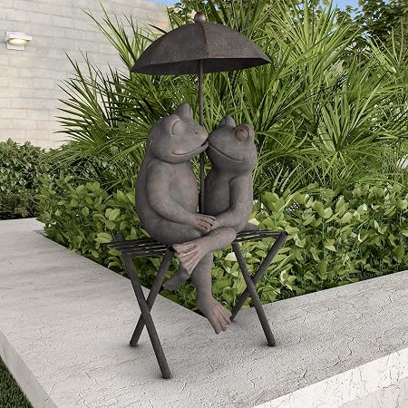 Amazon.com : SPI Aluminum Dancing Frog Trio Statue : Outdoor Statues ...