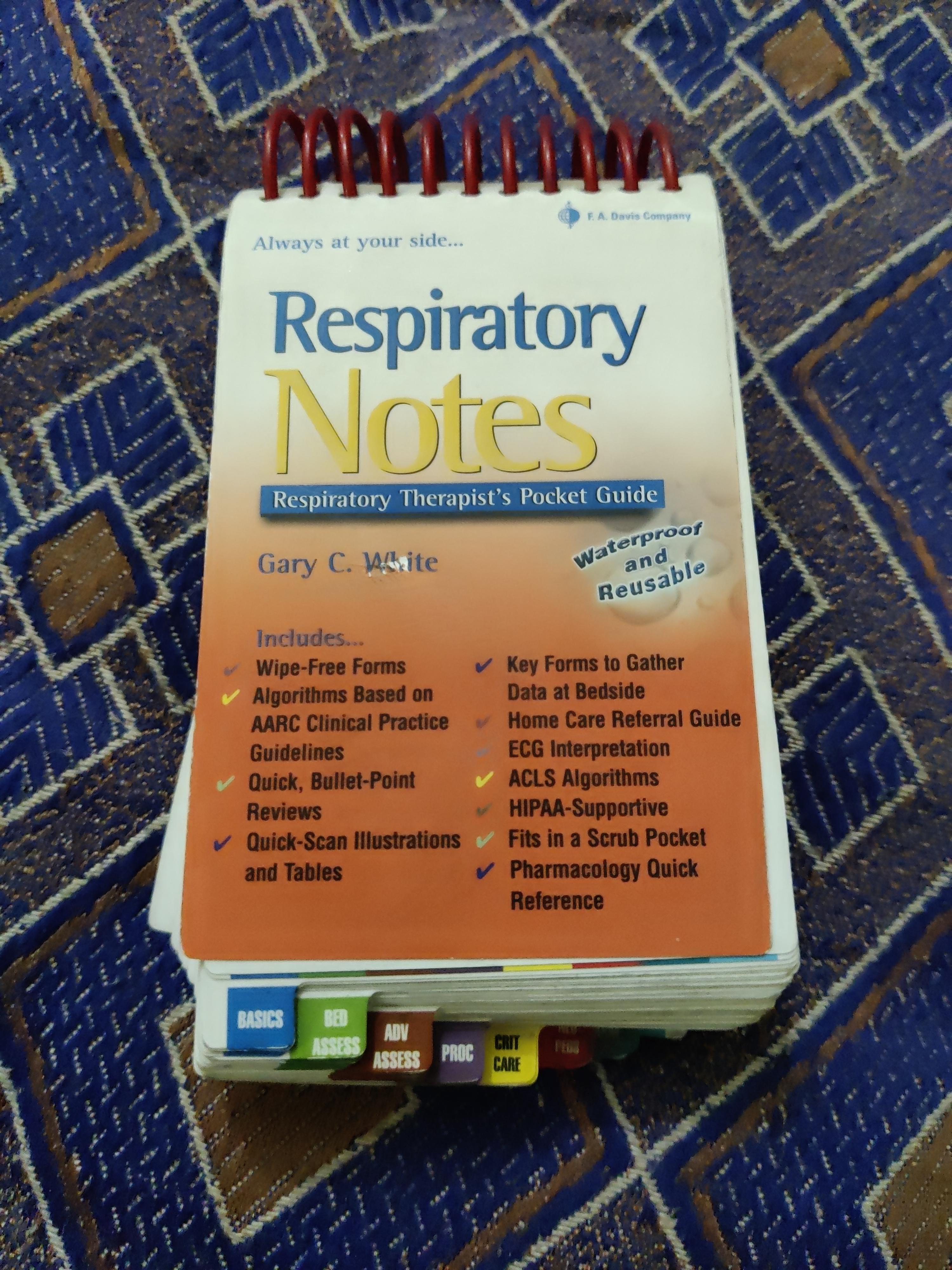 Respiratory Notes: Respiratory Therapist's Pocket Guide / Edition 1 ...
