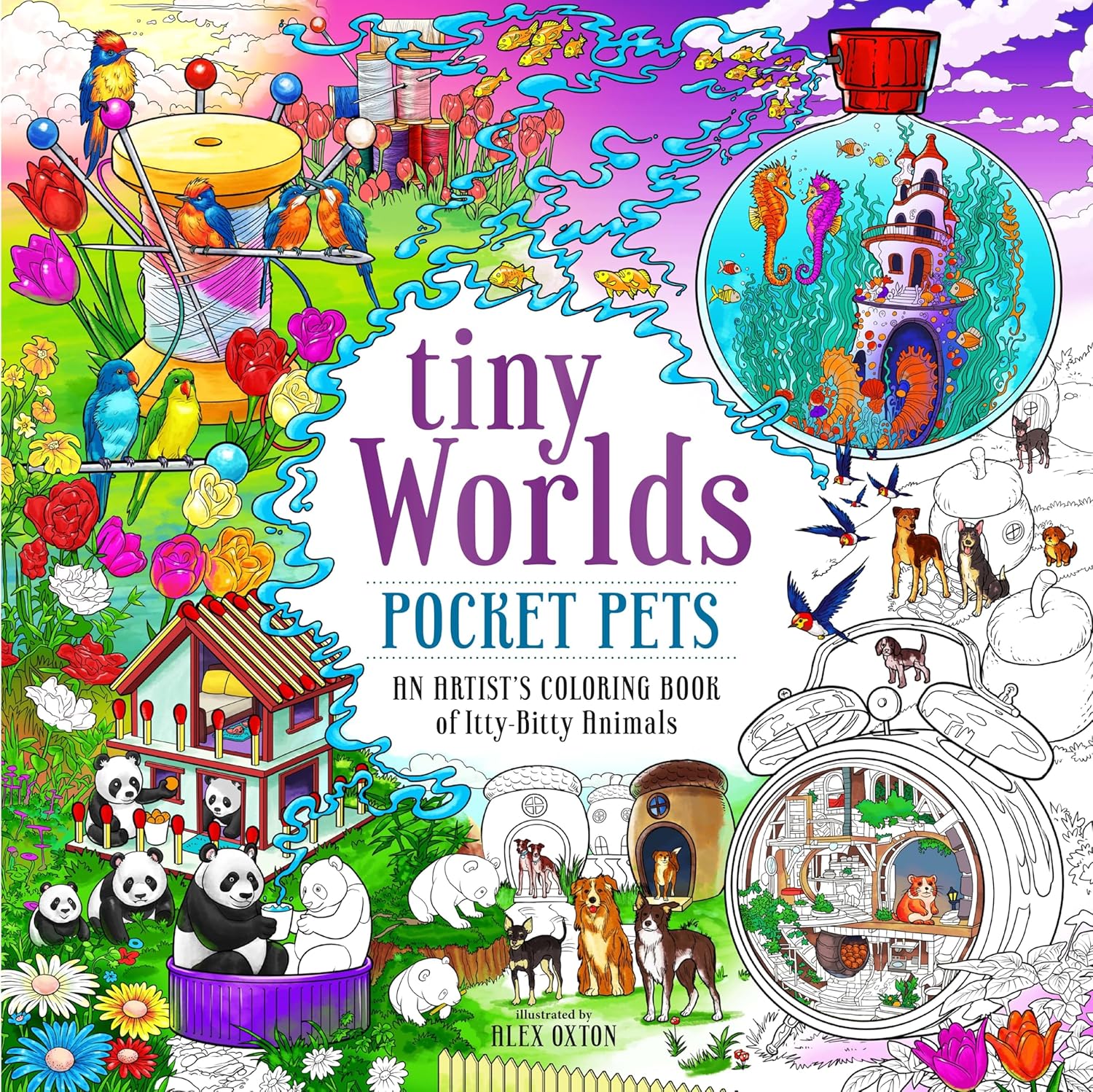 Amazon.com: Tiny Worlds: Pocket Pets: An Artist’s Coloring Book of Itty ...