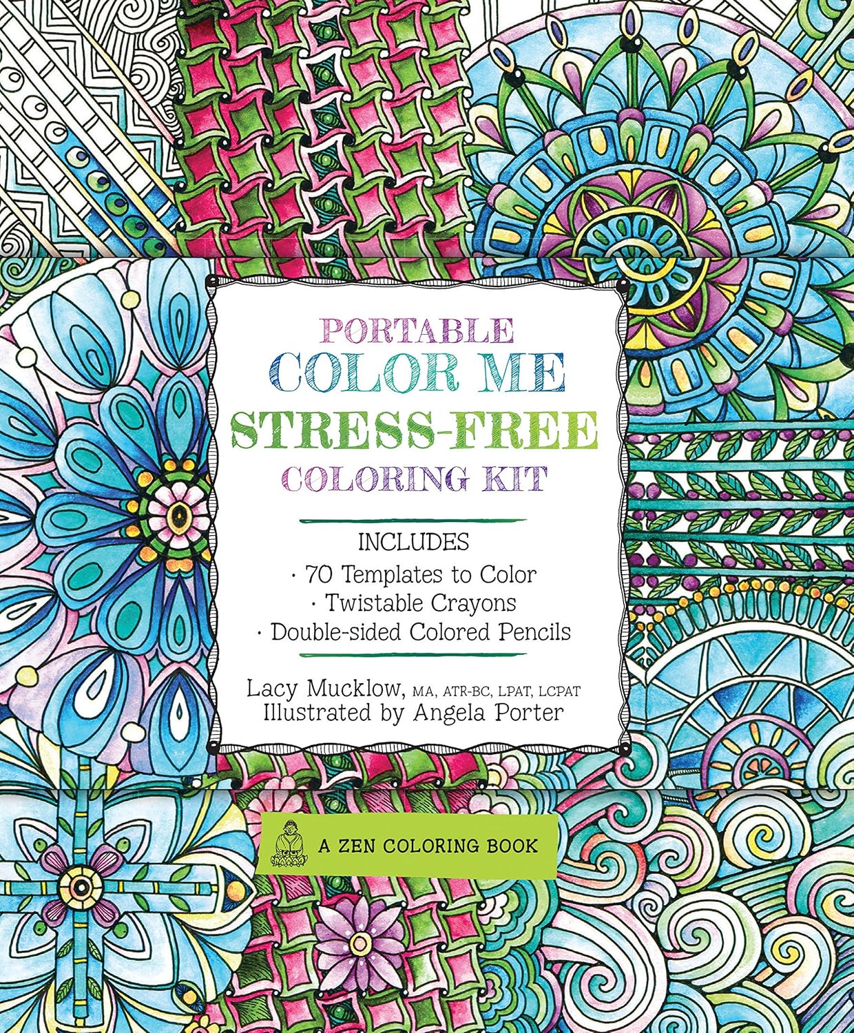Portable Color Me Stress-Free Coloring Kit: Includes Book, Colored ...