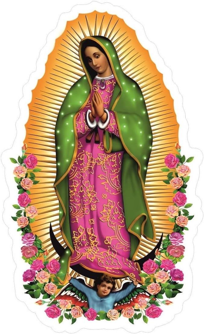 Amazon.com - Holy Mary Stickers, Our Lady of Guadalupe Decal for ...