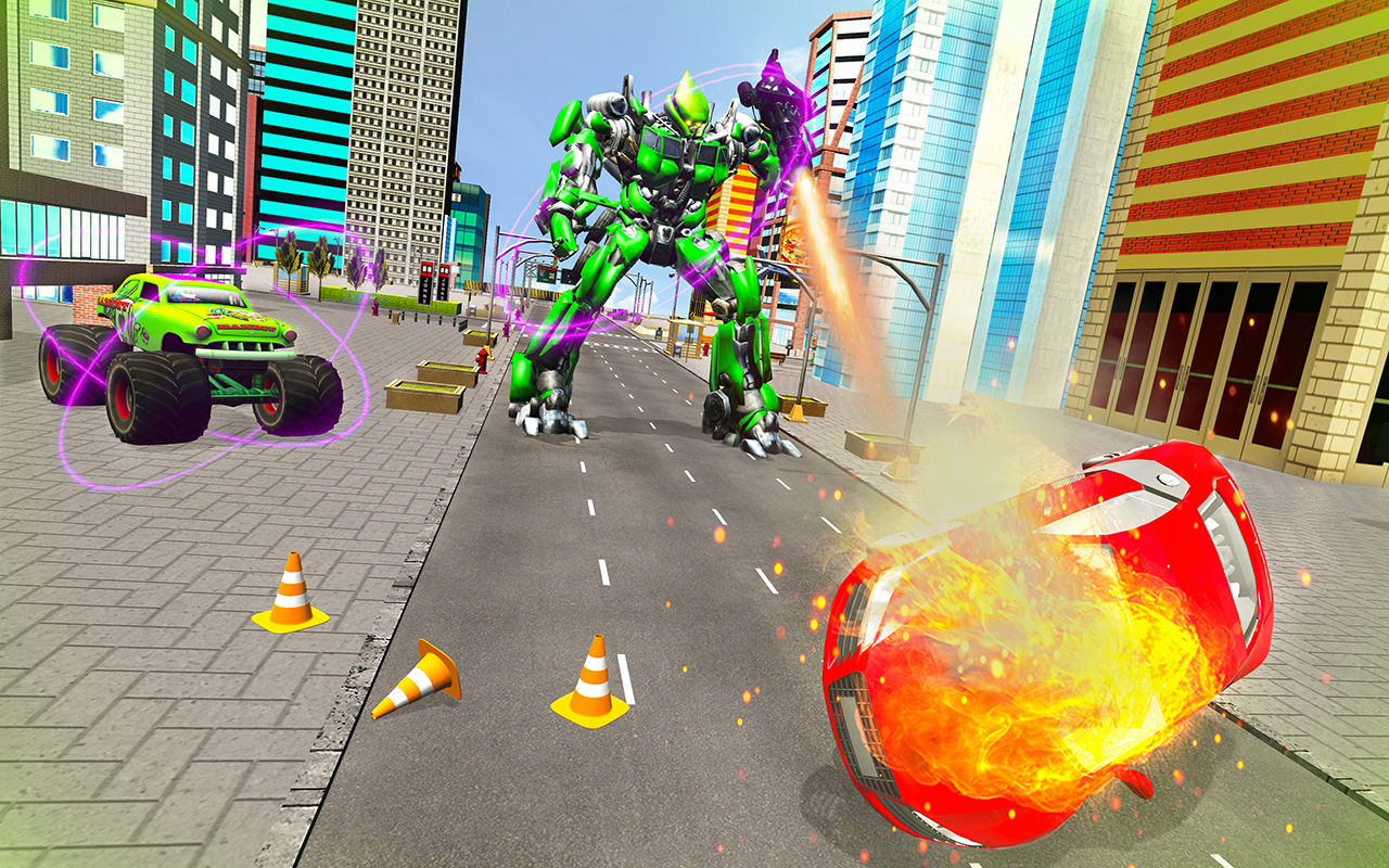 Monster robot car transform: robot shooting war - App on Amazon Appstore