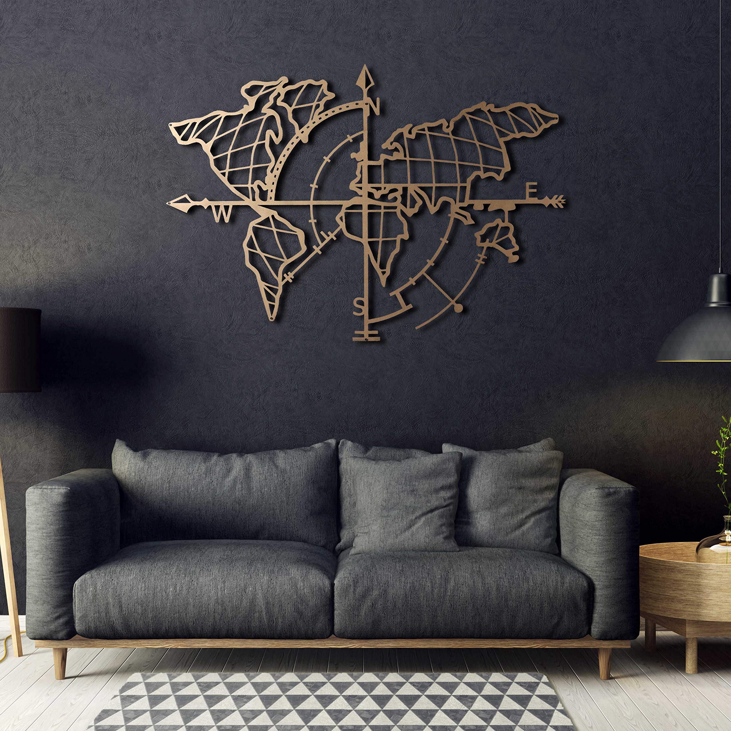 World Map Of Life Metal Wall Art at Marjorie Summerville blog