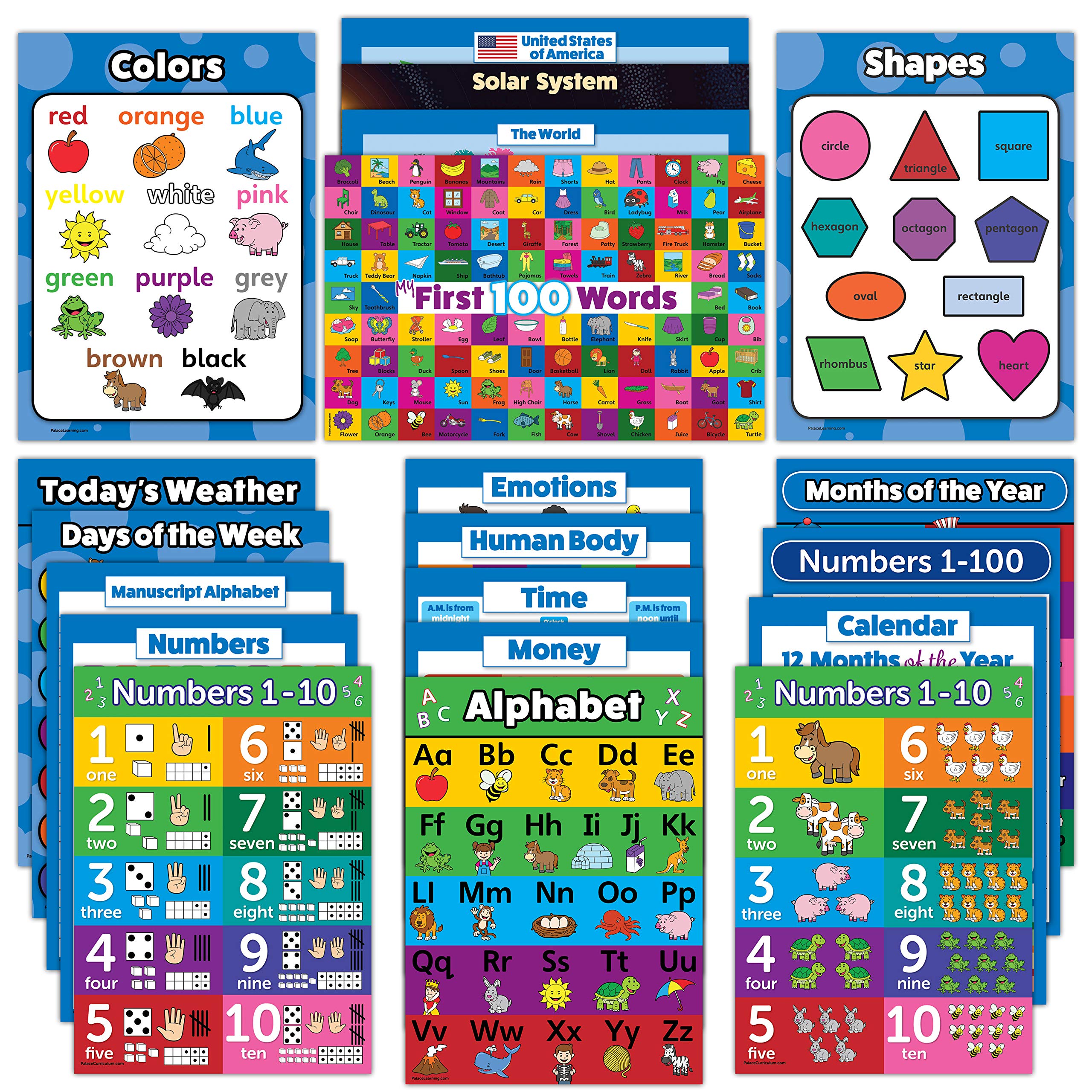 Buy 20 Pack - Educational s for Toddlers & Kids | ABC - Alphabet ...