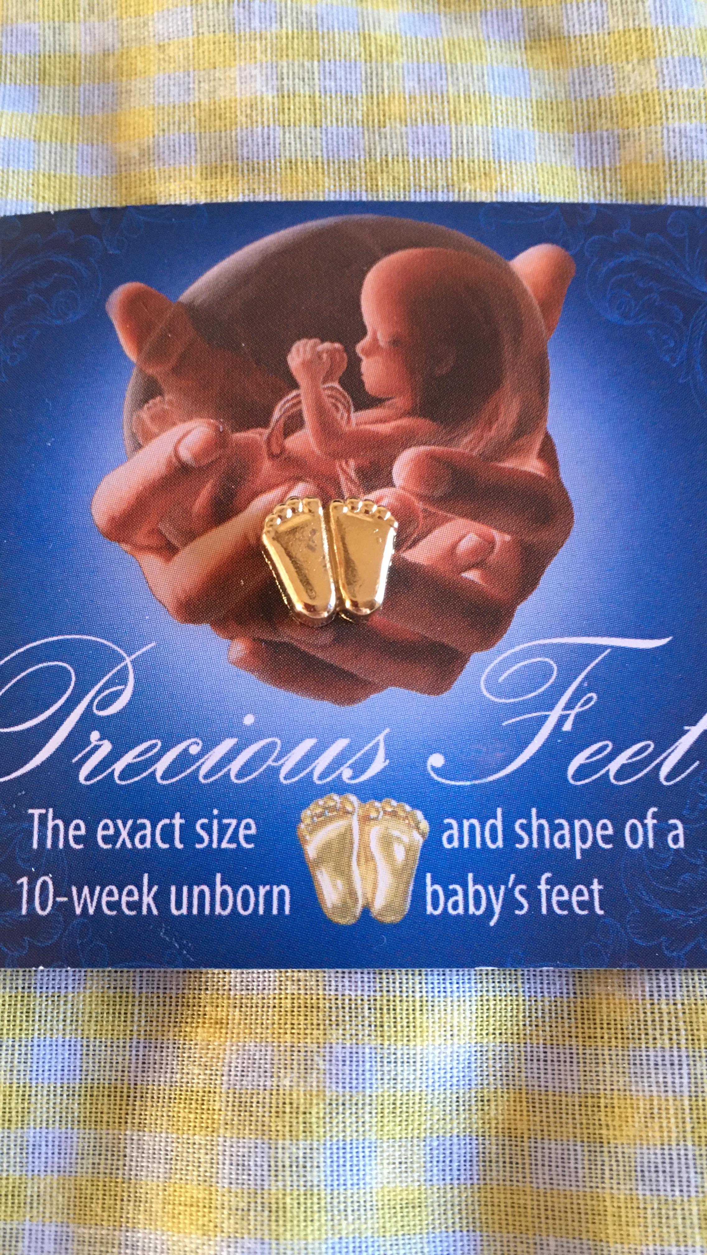 Amazon.com: Pro-Life Precious Feet Lapel Pin Gold : Clothing, Shoes ...
