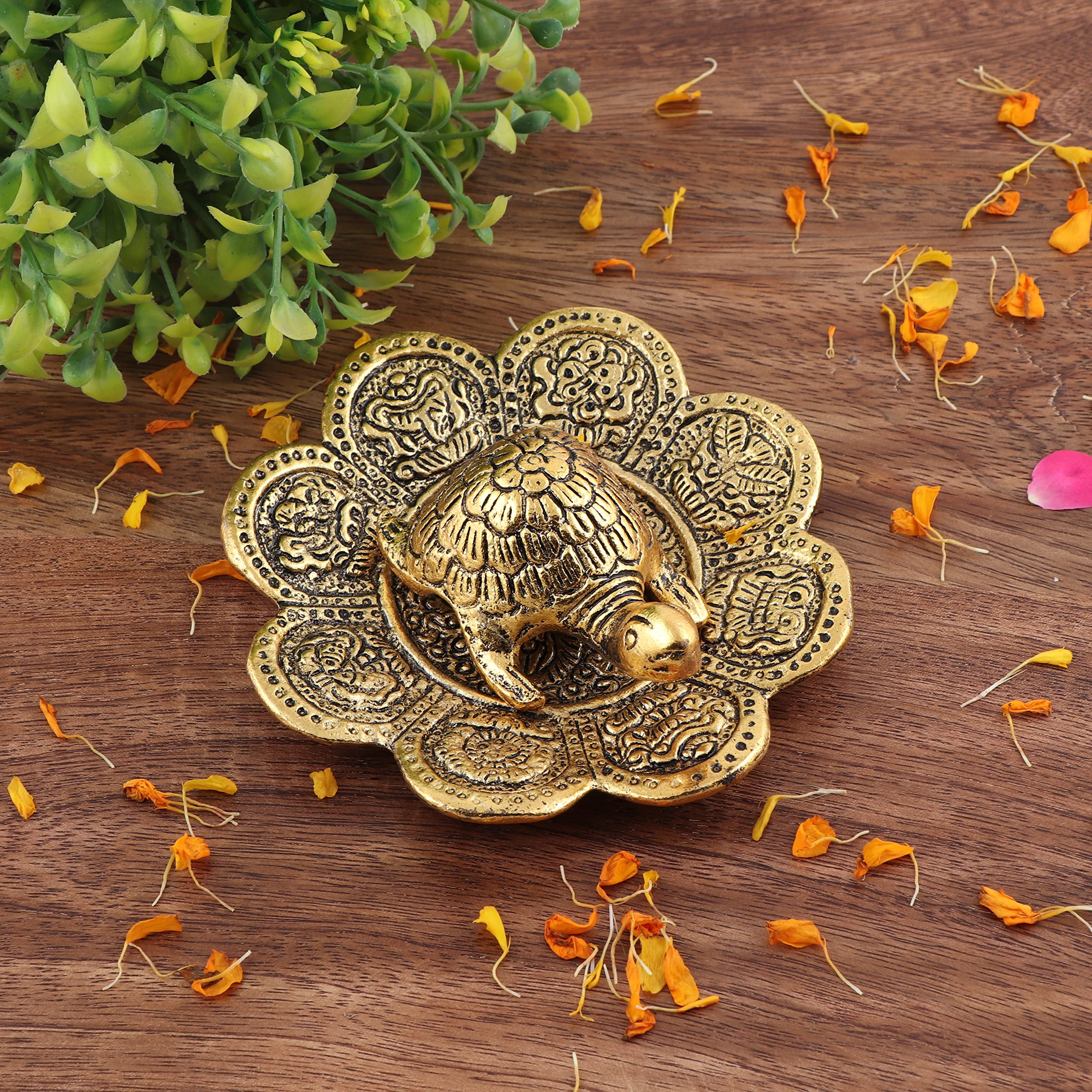 Buy PrabhuBhakti Tortoise Turtle on Plate Vastu Statue Decorative Show ...