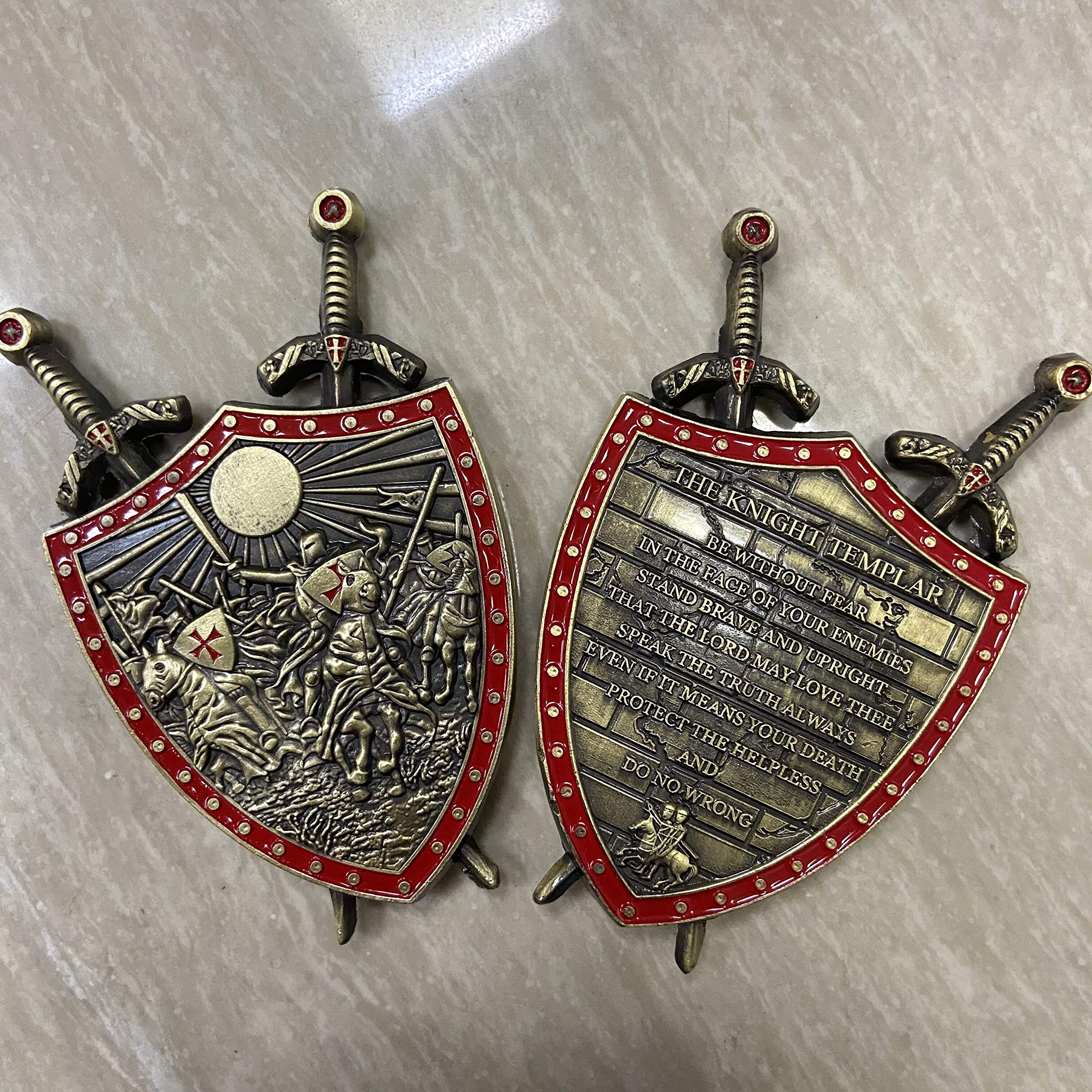 Buy Armor of God Challenge Coin Shield Knights Templar Oath Coins ...