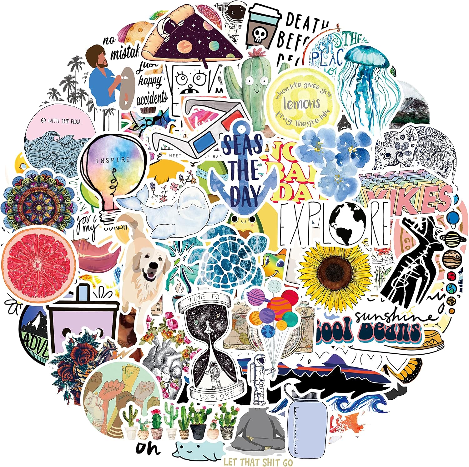 Amazon.com: Csimyun VSCO Stickers 100Pcs Waterproof & Sun-Protection ...