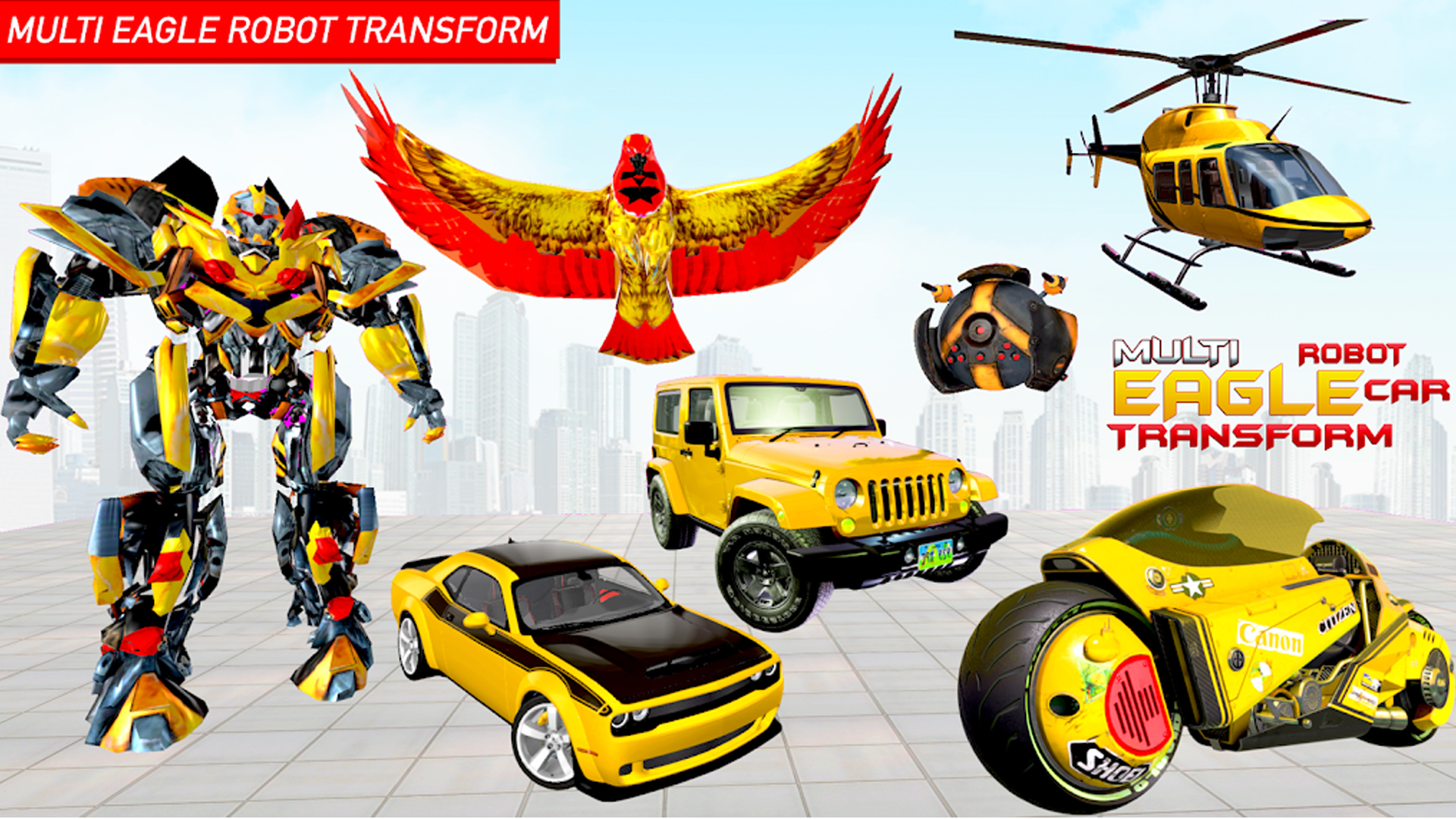 Eagle Robot Car Transform Games: Flying Robot Car Transform: Robot Shooting Game - App on Amazon ...