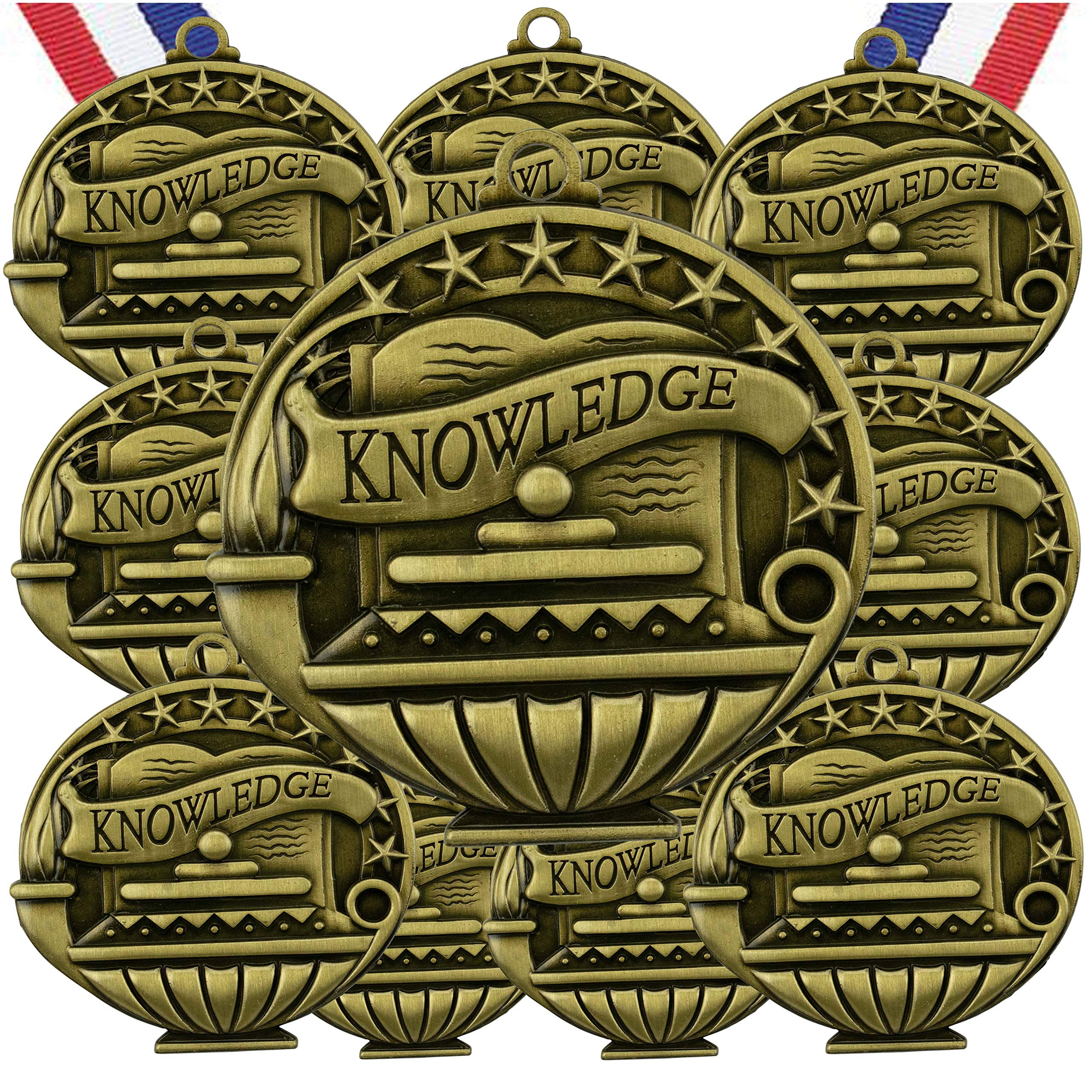 Competition Medals 10 Pack Modern Dance Award Medals - 3 Inch With Red ...