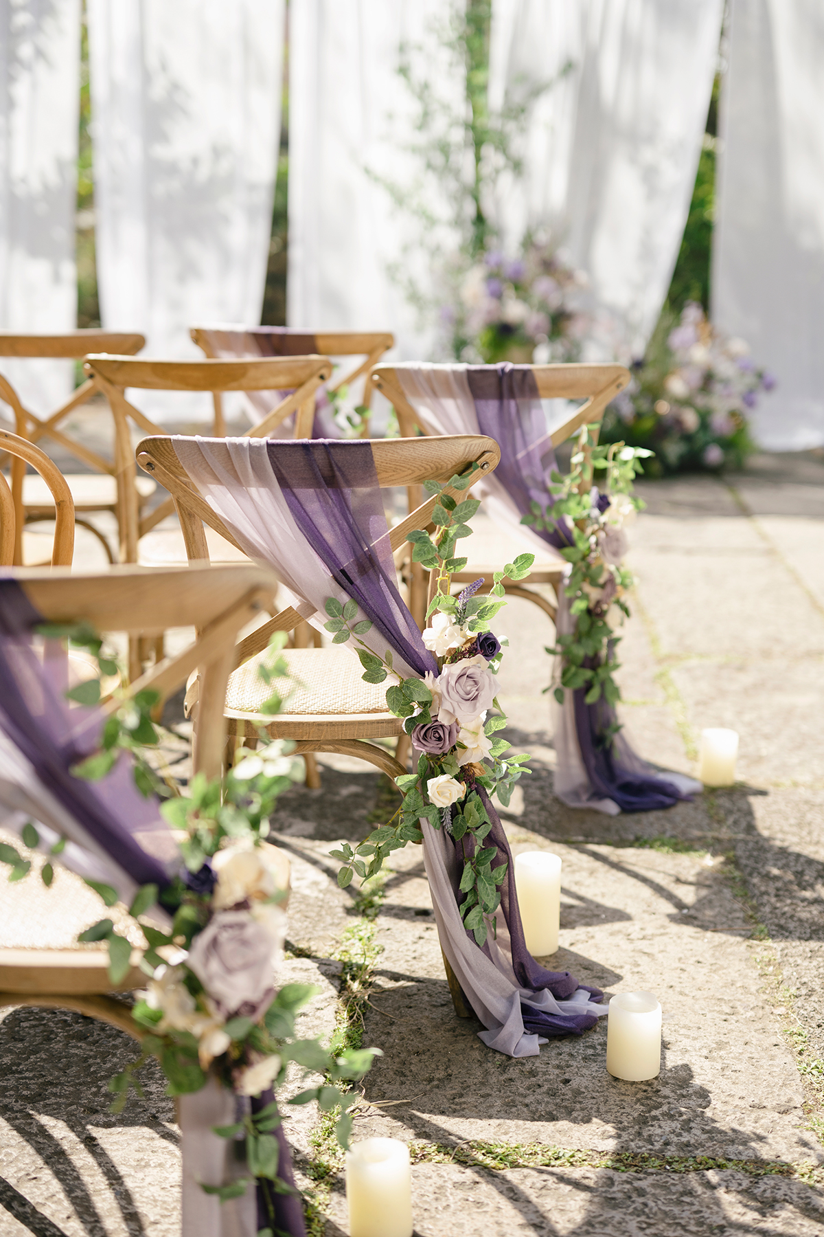 Purple Wedding Aisle Decoration Ideas