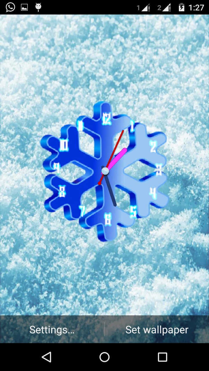 Snow Flake Clock Live Wallpaper-Amazonアプリストアのアプリ