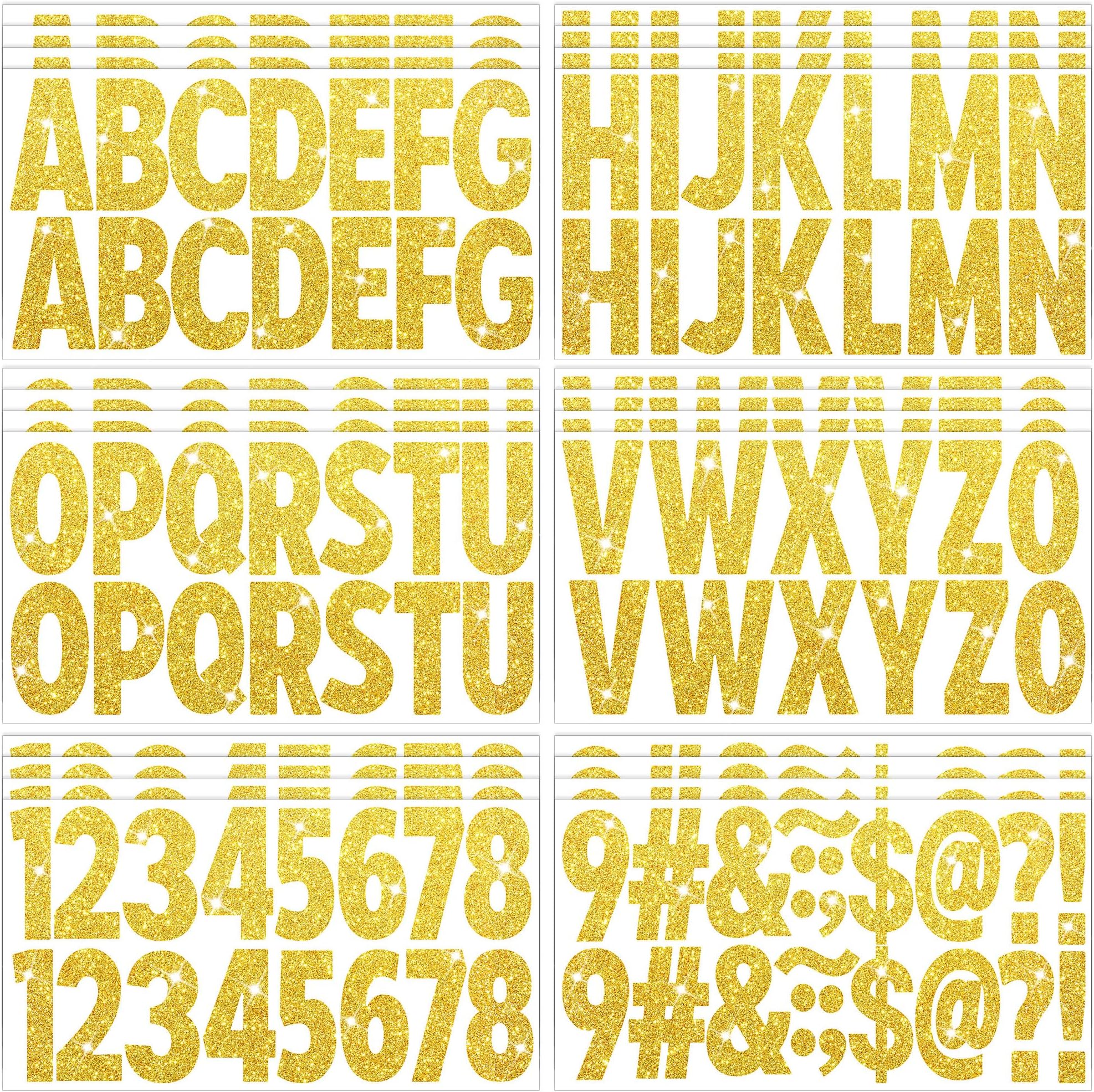 Amazon.com: 200 Pieces Vinyl Letter Stickers Large 2.5 inch Gold ...