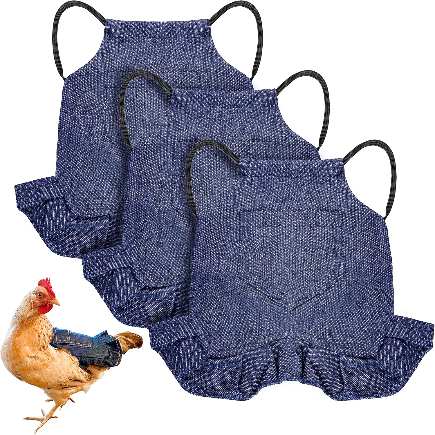 Amazon.com : BuleVina 3PCS Chicken Overalls Saddles Hen Jacket Apron ...