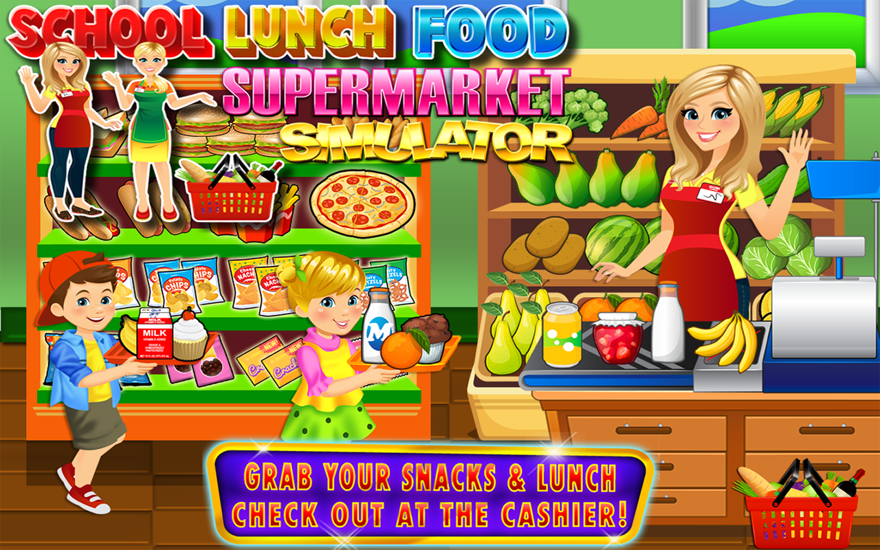 School Lunch Supermarket - Kids Grocery Food Maker Games FREE - App on ...