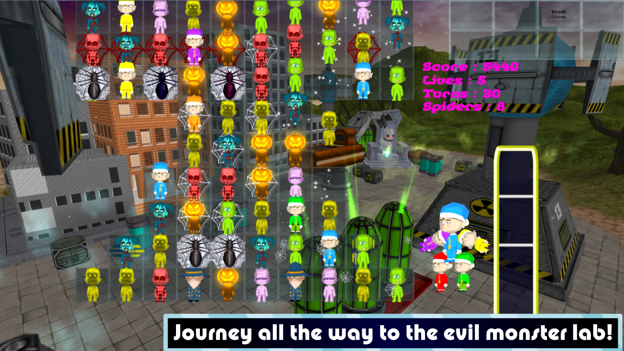 Smash Monsters Adventure: A spooky monster match 3 story with creature ...