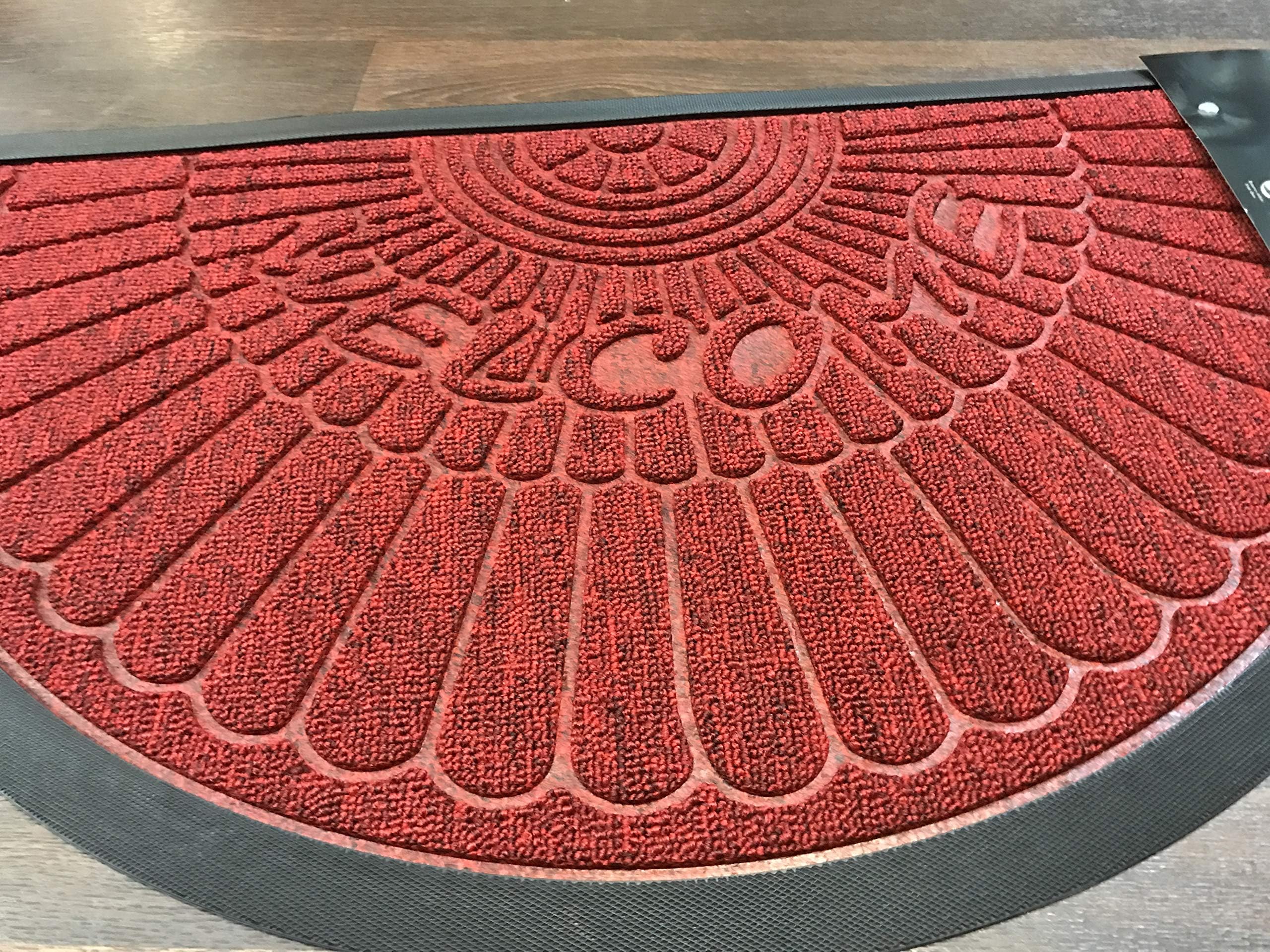 OrientalRugCompany Half Moon Welcome Rubber Edged Door Mats 45cm x 75cm ...