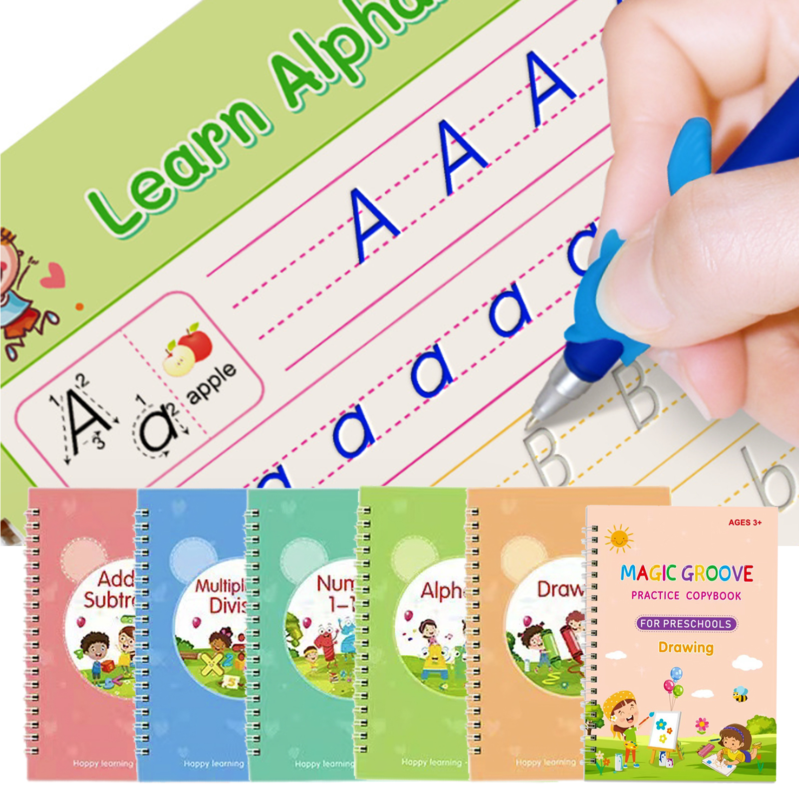 Grooved Handwriting Practice For Kids Aazon.co : Large Reusable Agic ...