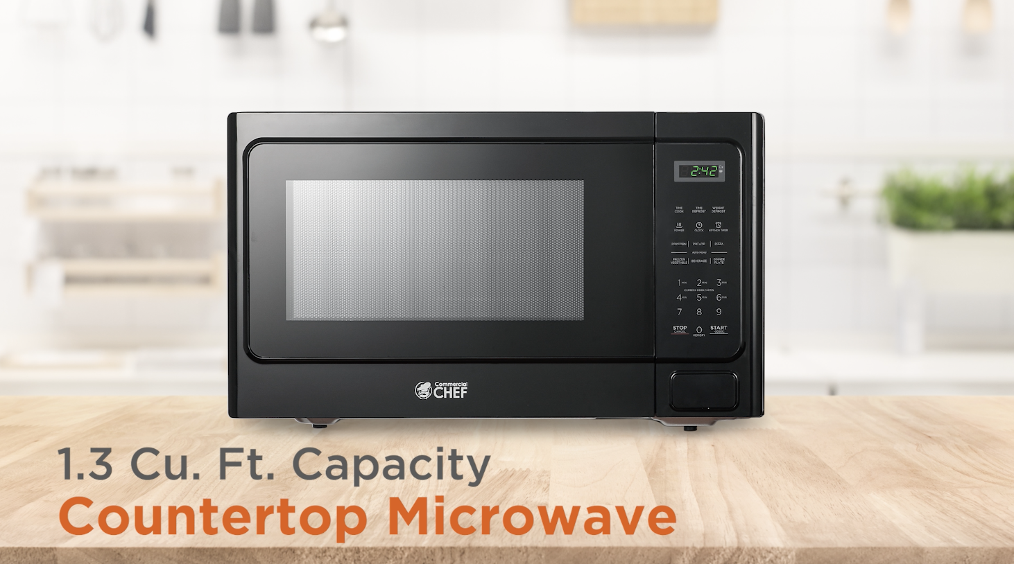 Snapklik.com : COMMERCIAL CHEF Microwave 1.3 Cu Ft