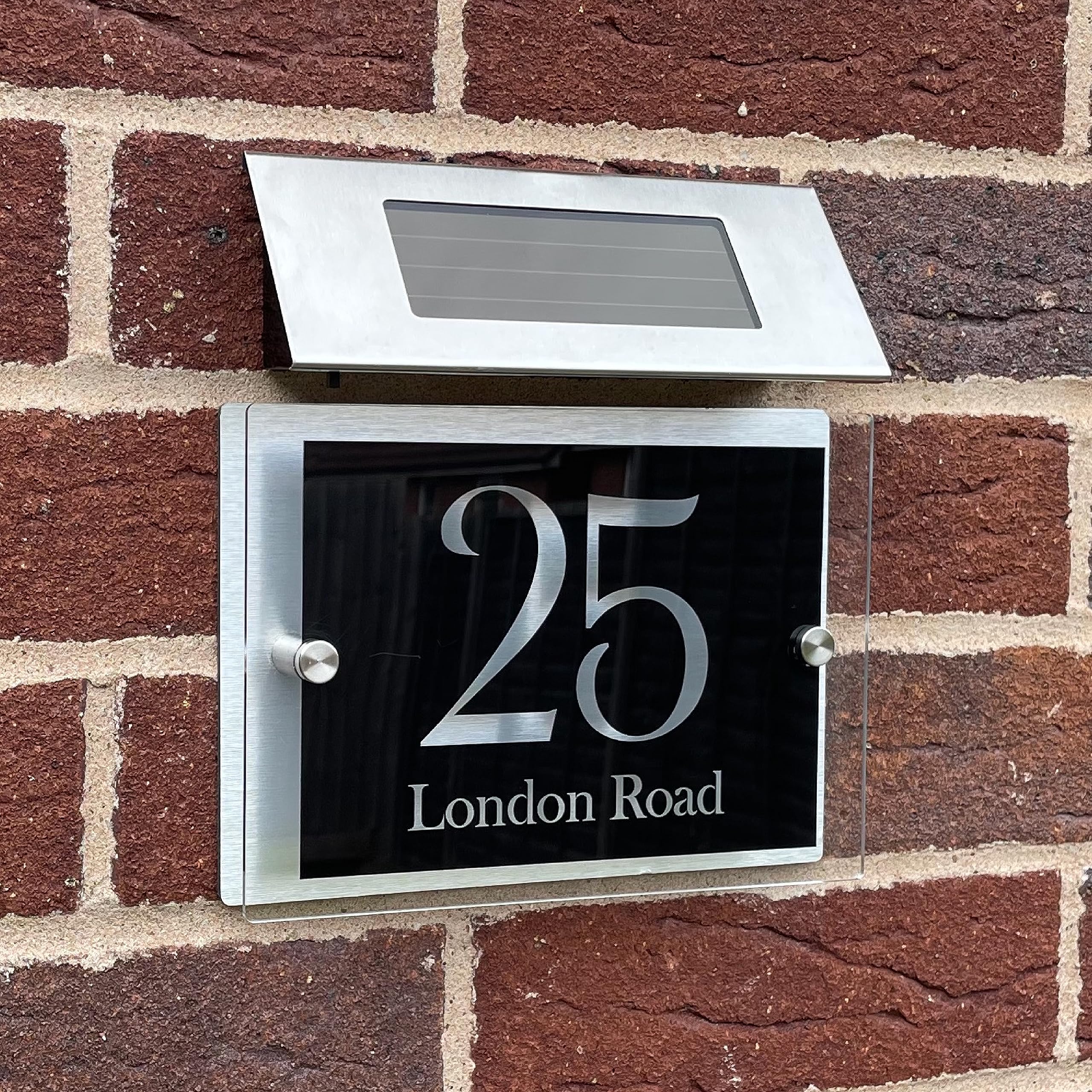 House Numbers Plaques With Solar Light Door Plaques For Wall House ...