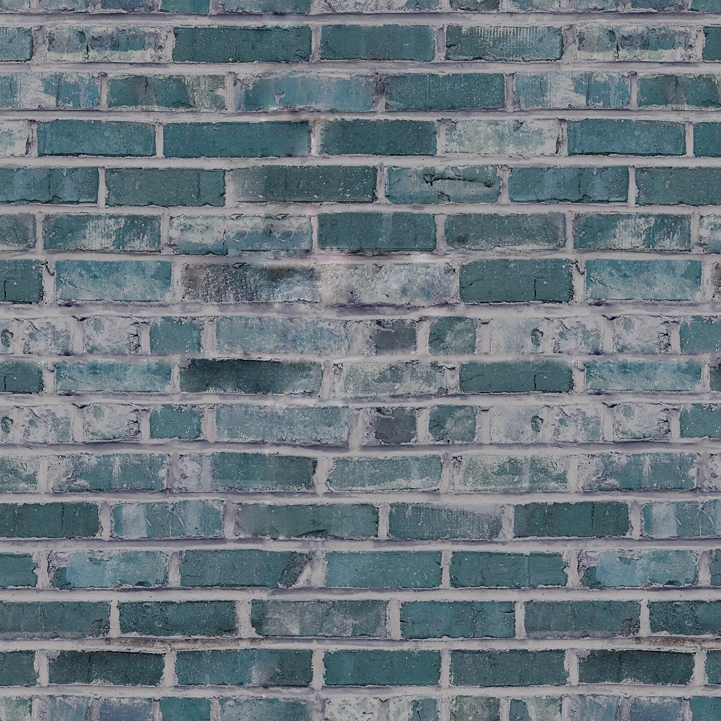 Blue Green Brick Wallpaper Peel and Stick Wallpaper17.3" x 78.7"Brick ...