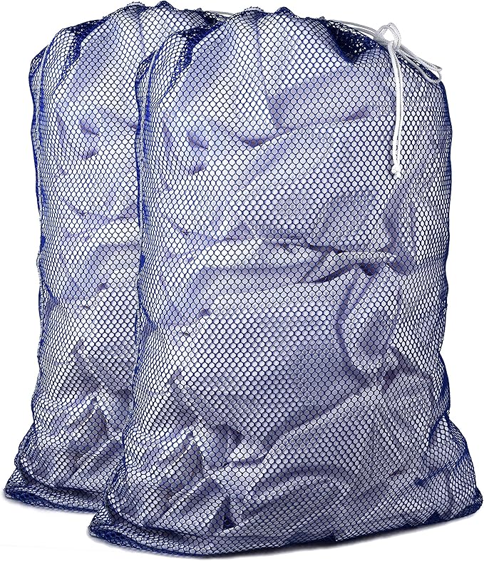 Amazon.com: Commercial Mesh Laundry Bag - Sturdy Mesh Material with ...