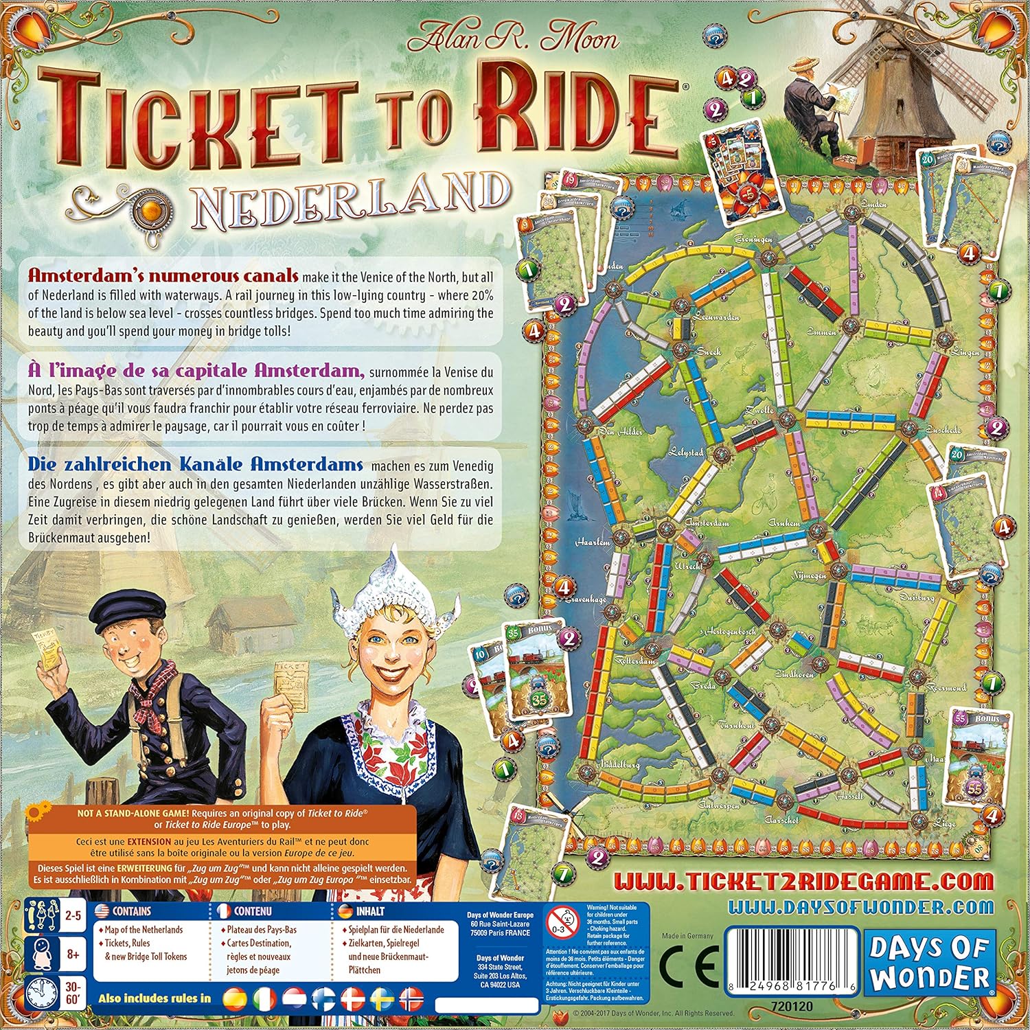 Days of Wonder | Ticket to Ride Nederland Board Game EXPANSION | Board ...