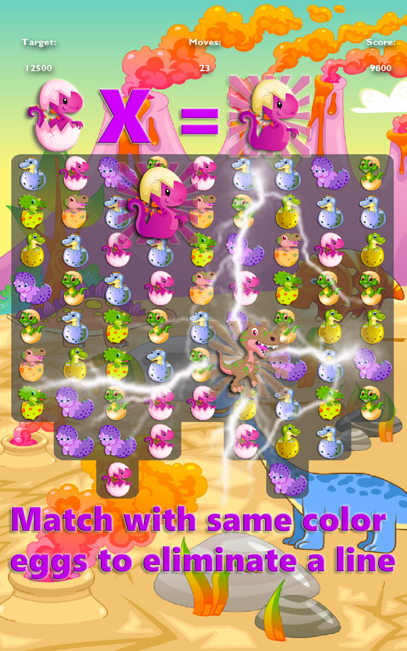 Dinosaur Eggs Match 3 - App on Amazon Appstore