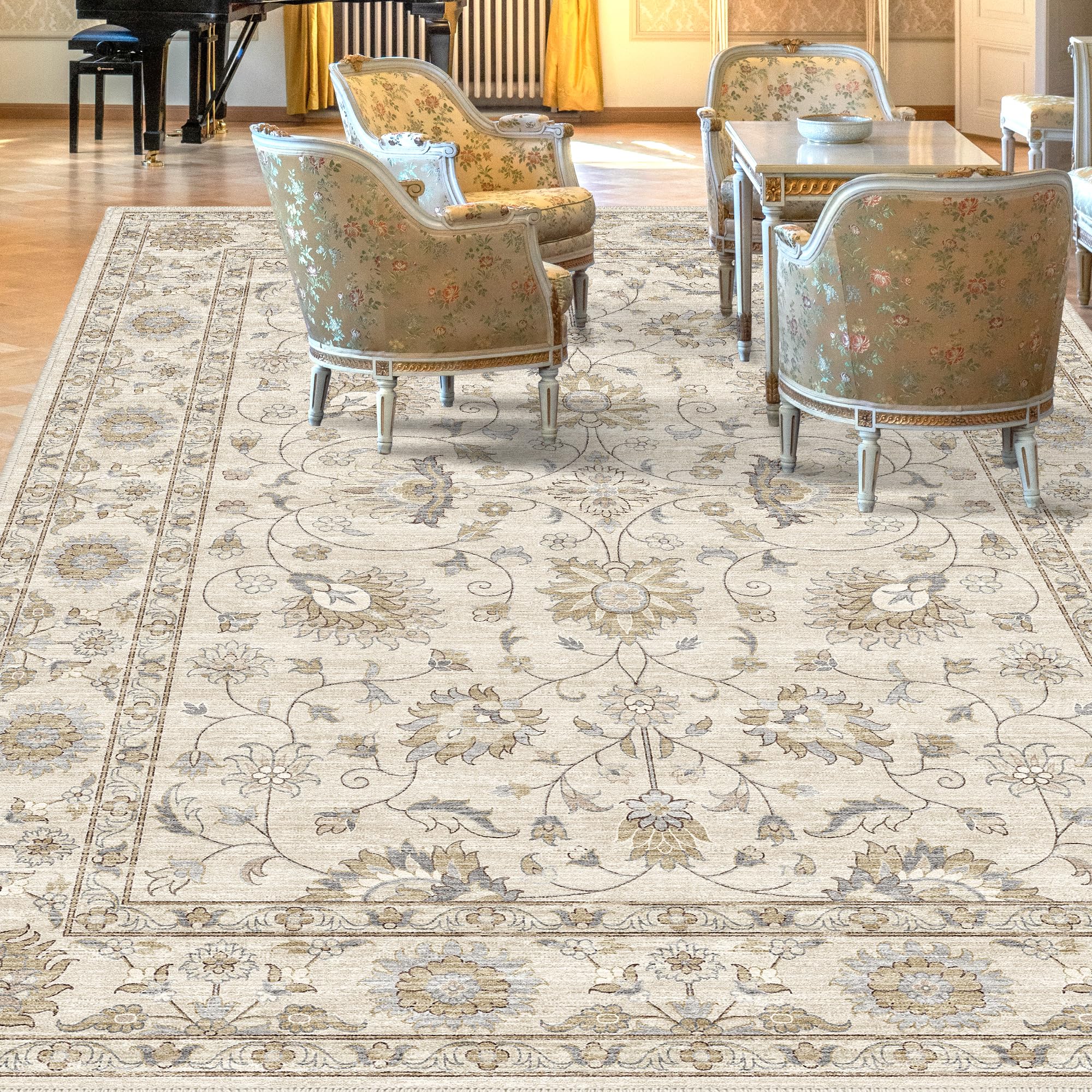 Amazon.com: Fortsea Machine Washable Soft Area Rug 8x10 with Non Slip ...