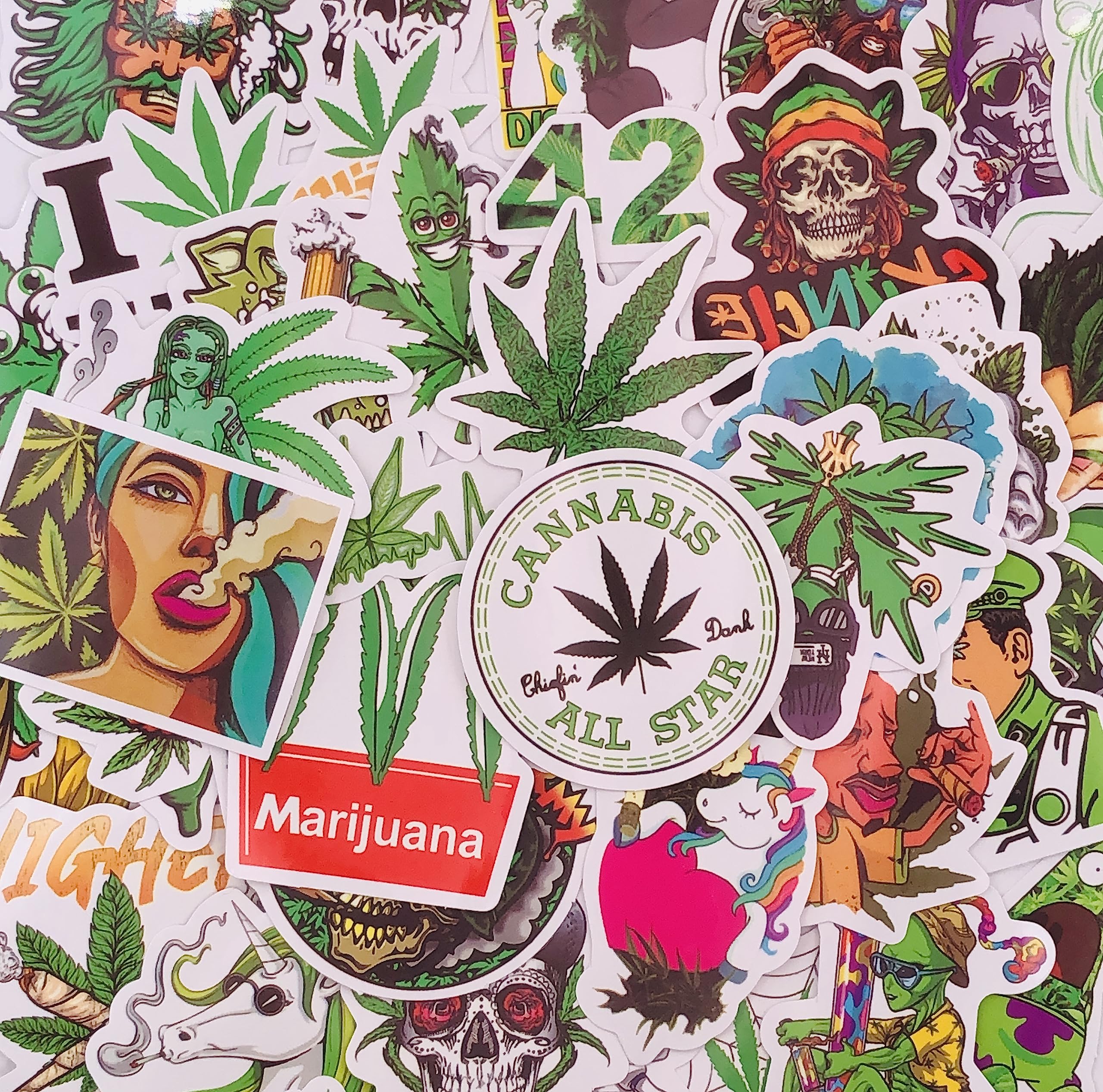 Amazon.com: Weed Stickers -Marijuana 420 High Life Smoking, Waterproof ...