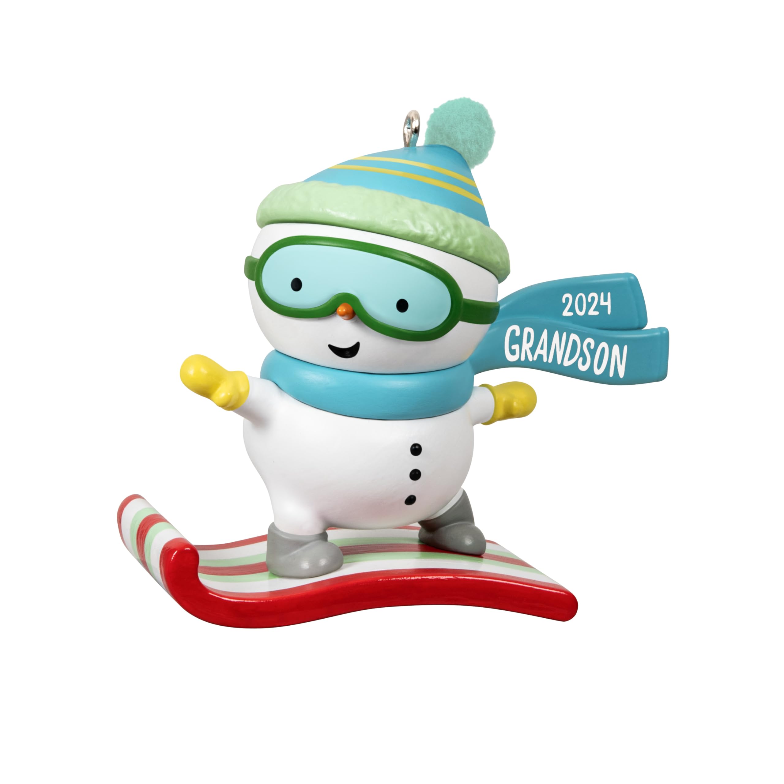 Hallmark Keepsake Christmas Ornament 2024, Grandson Snowboarding ...