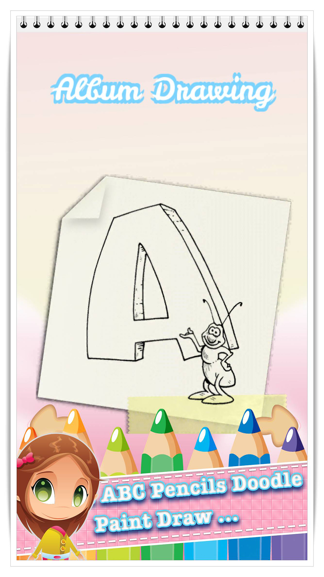 Abc Pencils Doodle Draw - cute caricature art ideas for kids - App on ...