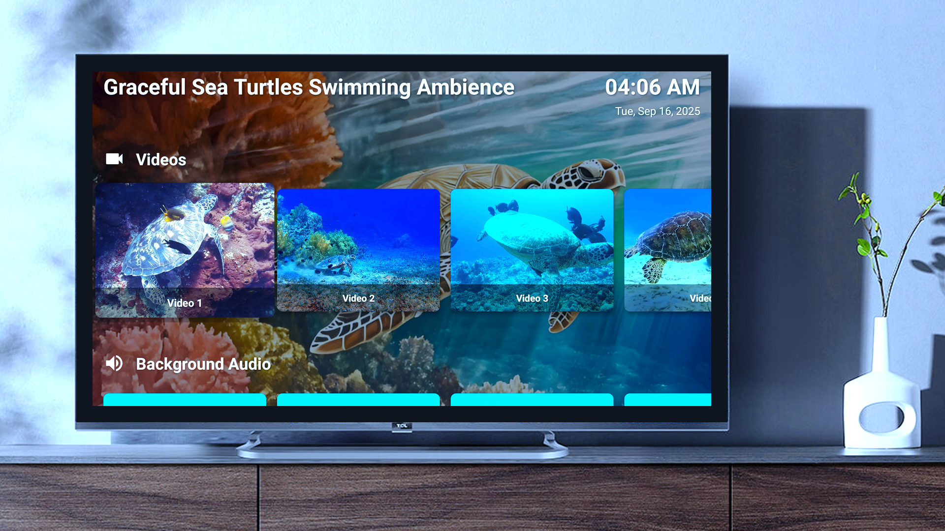 Sea Turtle Reef Journey – Graceful Turtle Swimming Through Vibrant Coral Reefs in Crystal Clear ...