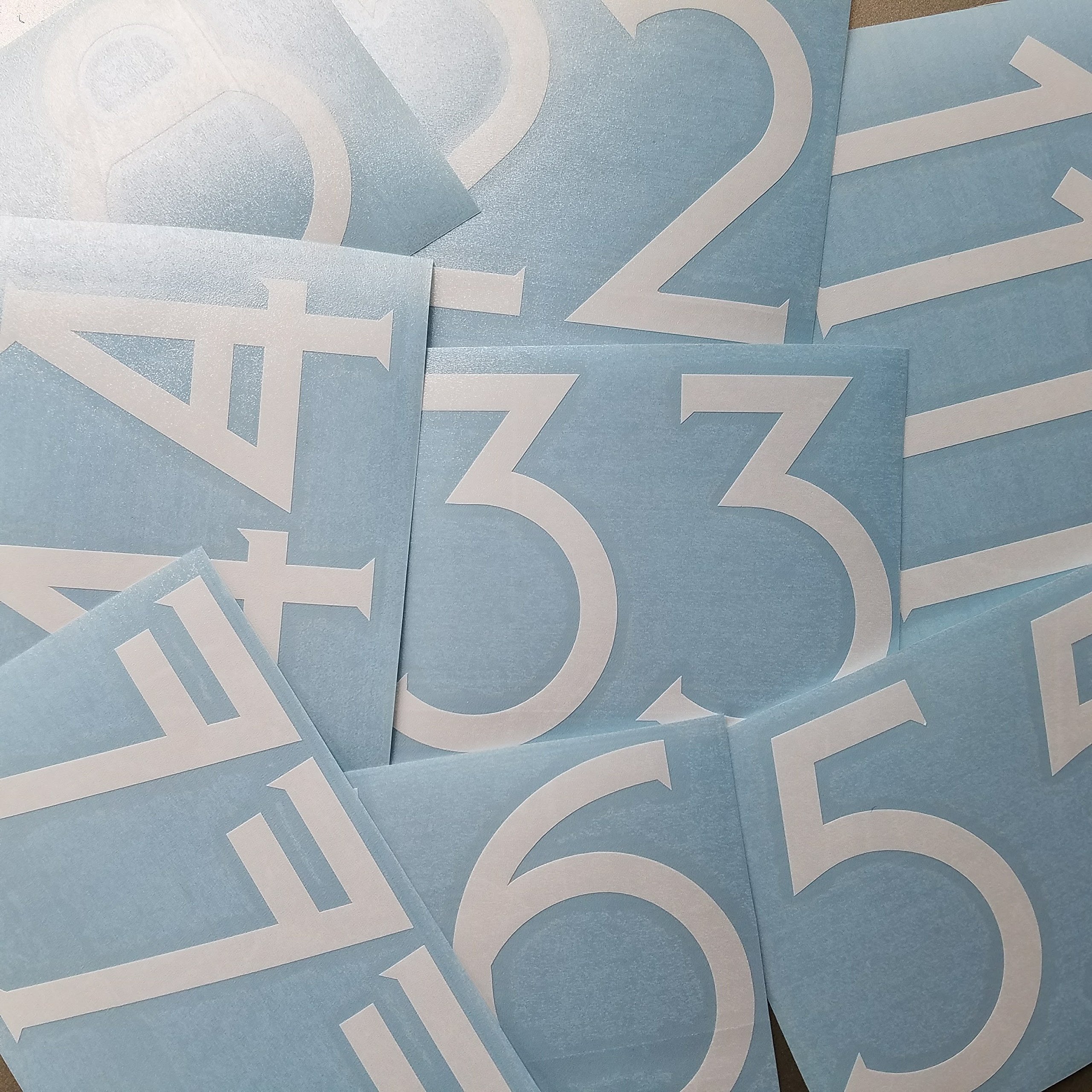 Amazon.com: Craftsman Style Die Cut Vinyl Numbers (2 inch Matte White ...