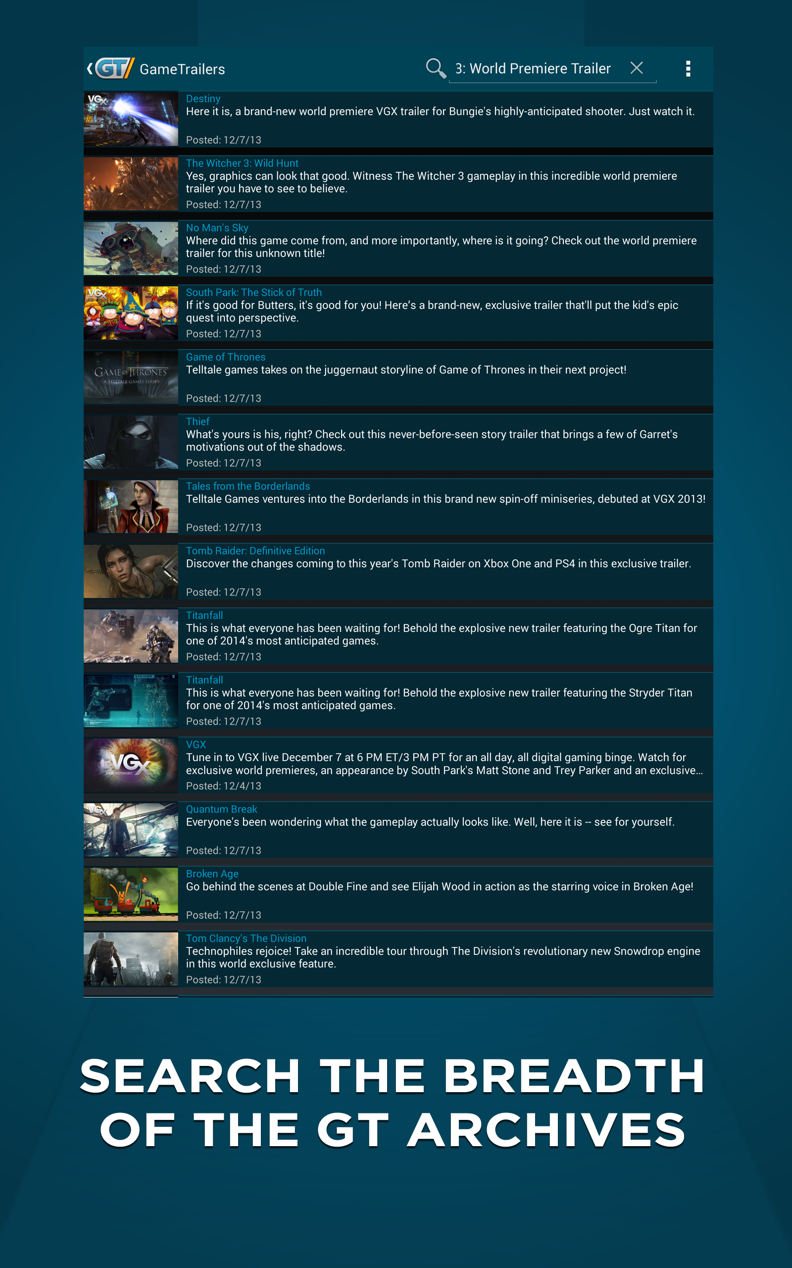 GameTrailers - App on Amazon Appstore