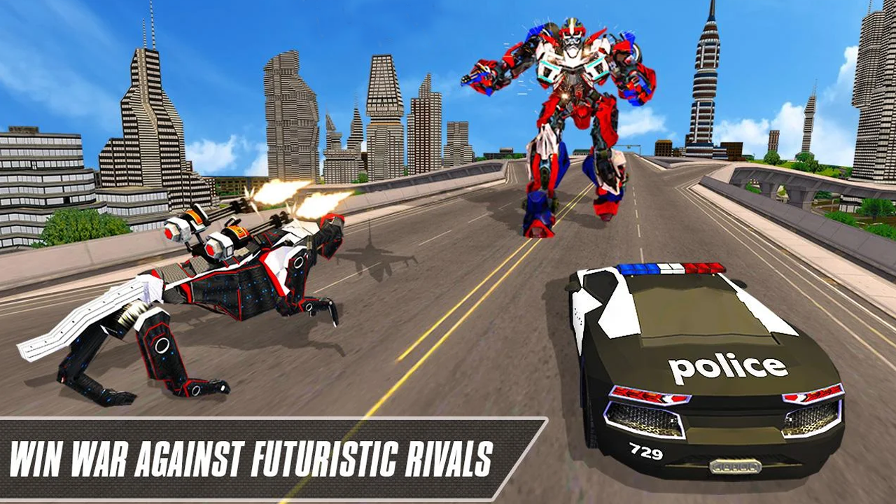 Real Multi Robot Car & Pigeon Transformation Simulator City Attack ...