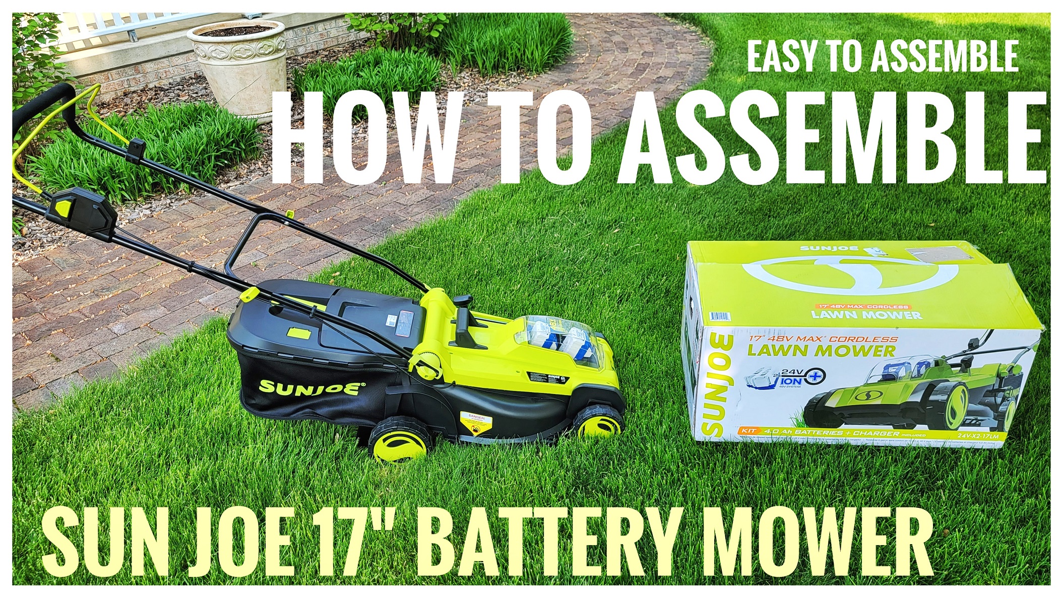 Watch HOW TO ASSEMBLE Sun Joe 24V Battery Lawn Mower LOVE IT! on Amazon ...