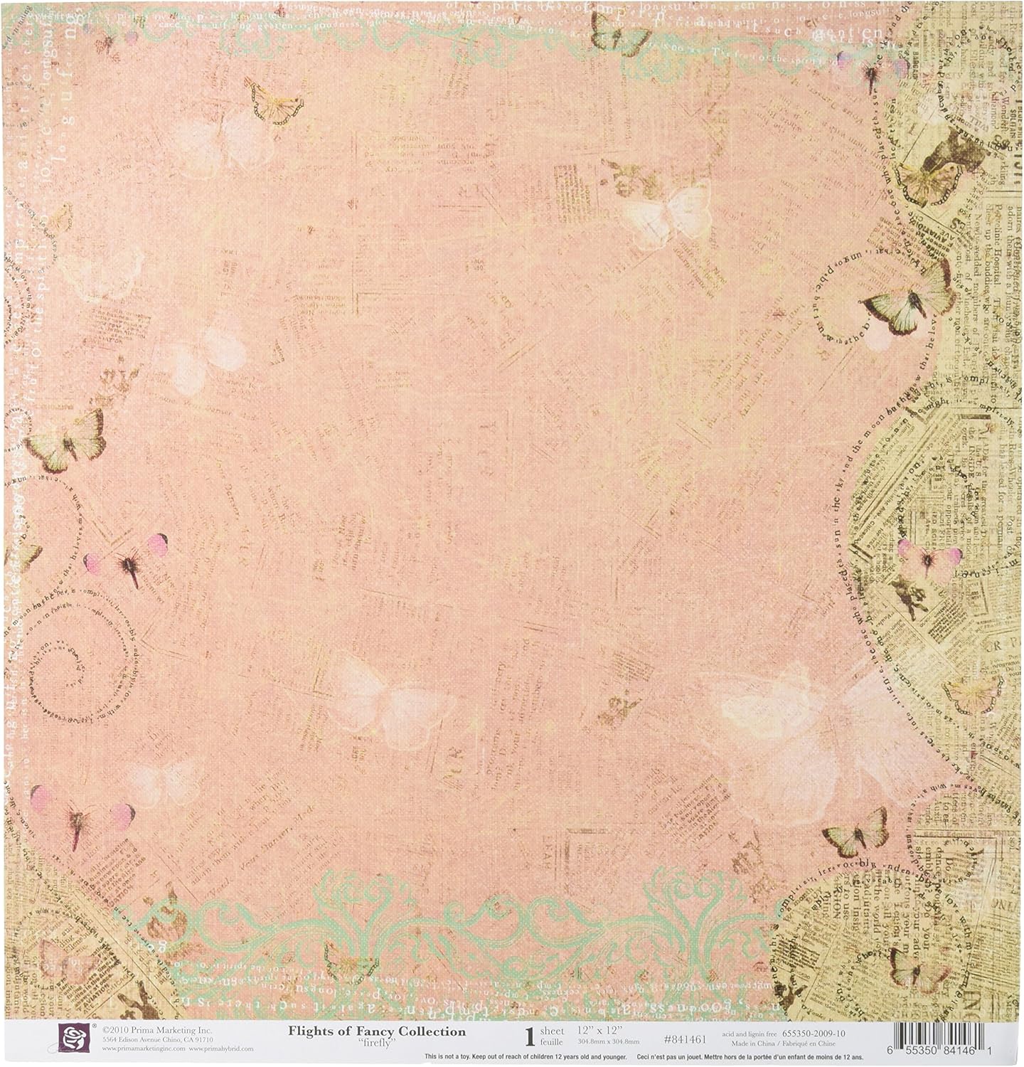 Amazon.com: Prima 841461 12 by 12-Inch Flights of Fancy Double Sided ...