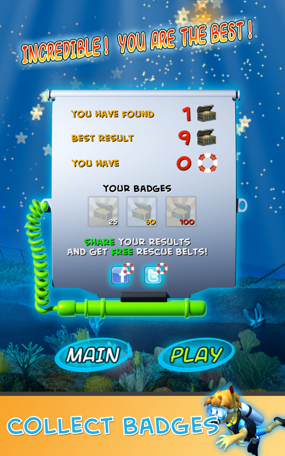 DiveMaster - Underwater Scuba Diver Treasure Race game with sharks and ...