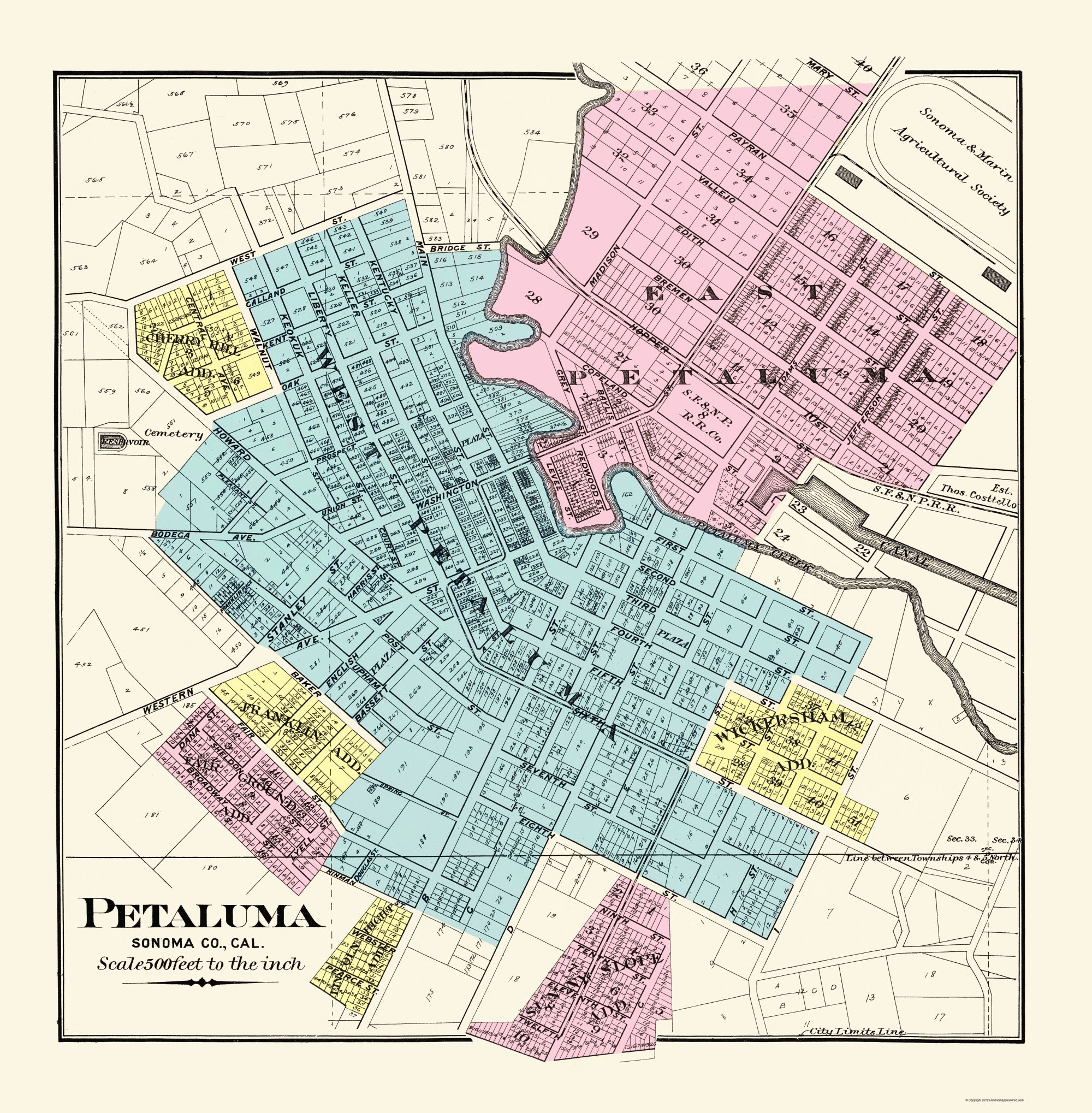 City Of Petaluma Ca Map