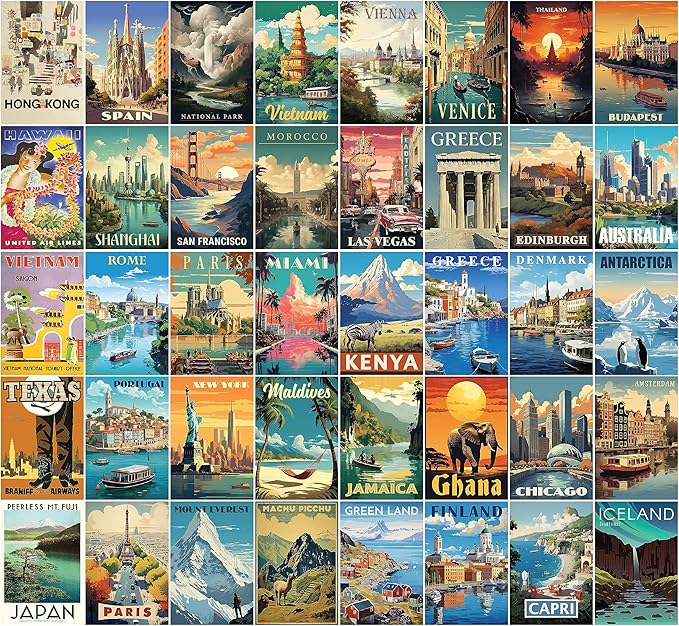 Amazon.com: 97 Decor Vintage Travel Decor For Home - 40 Pcs Vintage ...