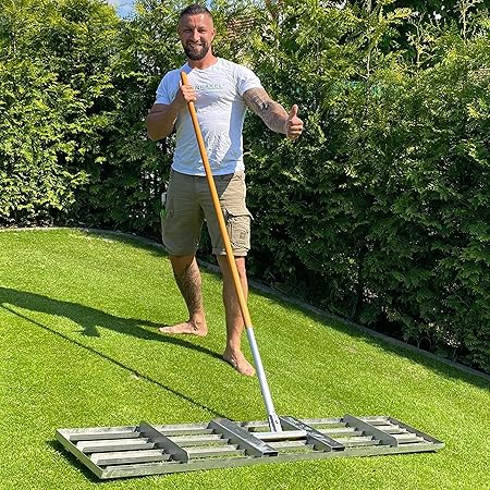 Amazon.com : RISISANI® Premium Rasenrakel XXL-160 in Stainless Steel ...