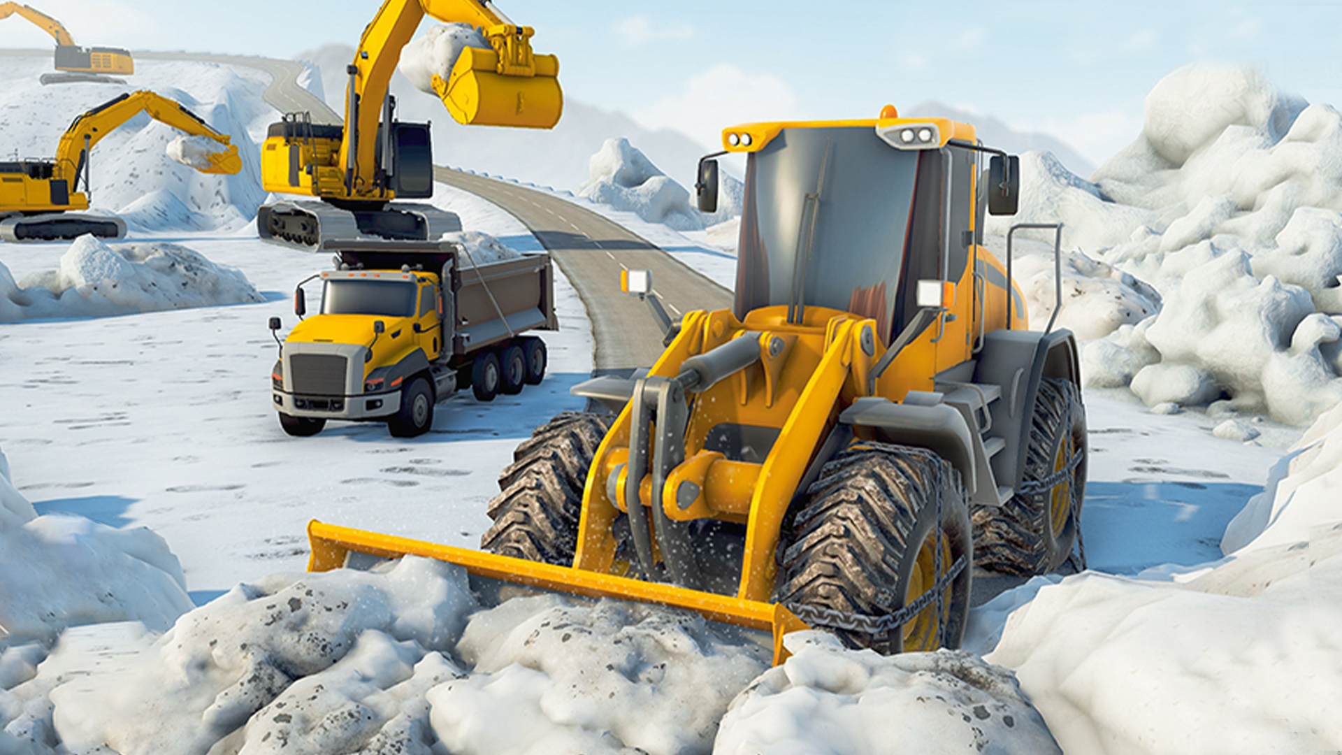 Snow Excavator Truck DrivIng Simulator Game : Grand Snow Excavator ...