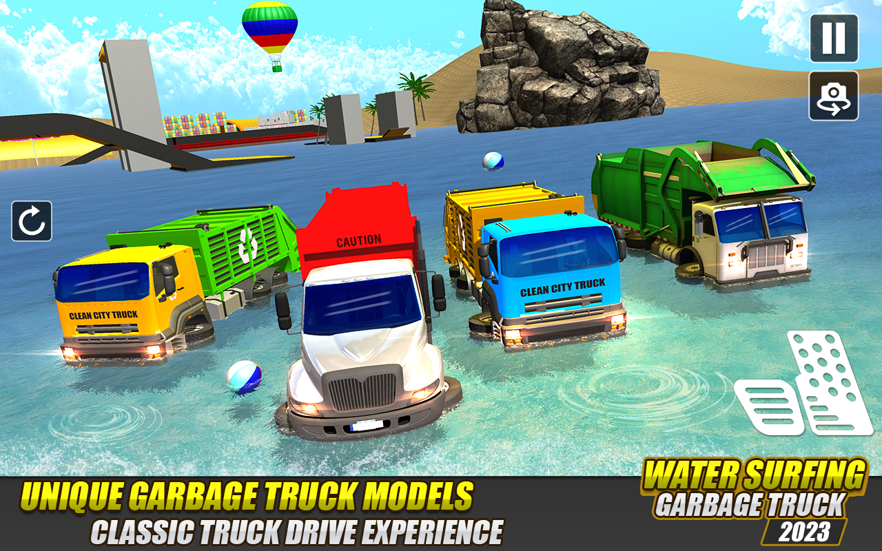 Ocean Water Garbage Truck Simulator: Trash Cleaner From The Beach ...