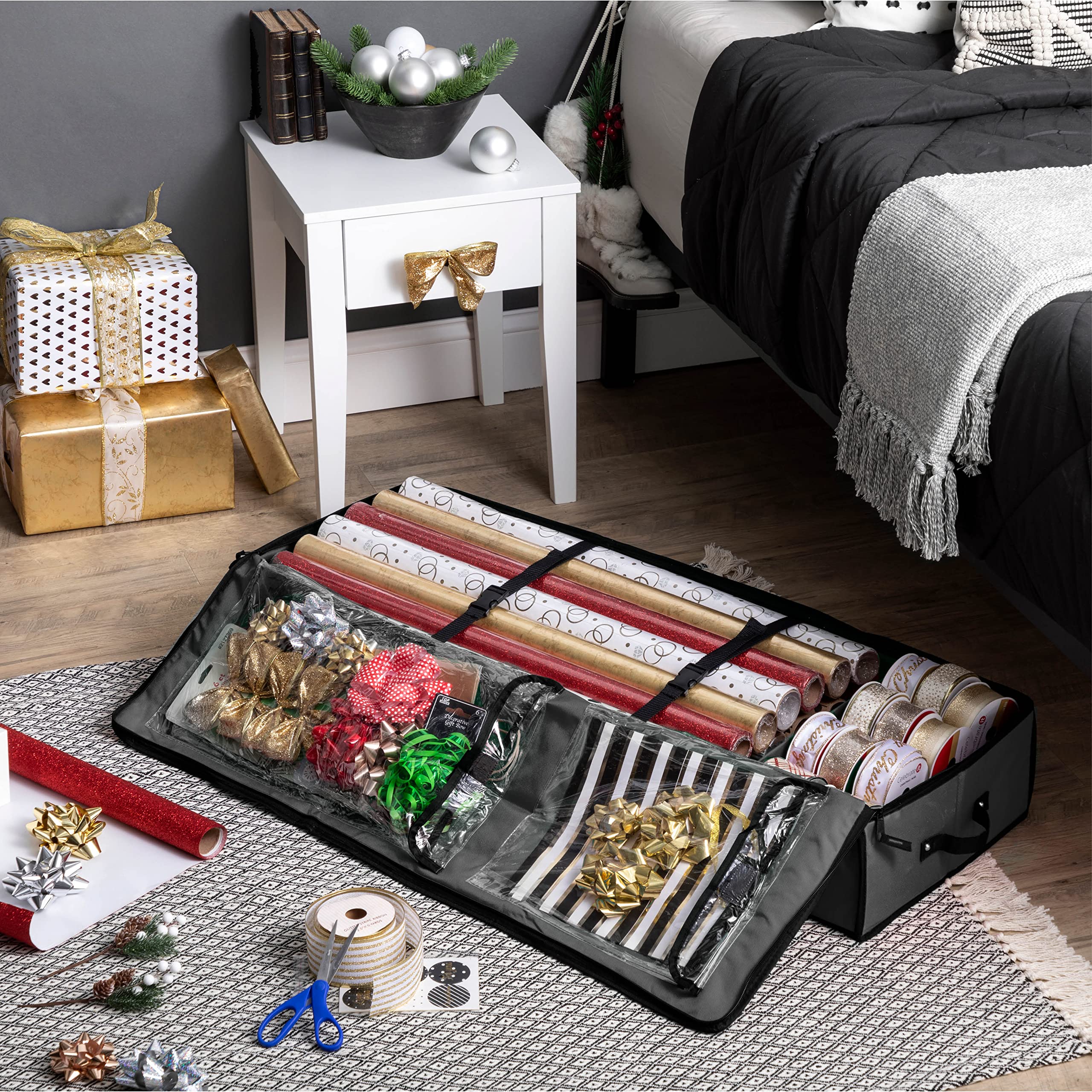 Snapklik.com : ZOBER Gift Wrapping Paper Organizer Storage - 40" Gift ...