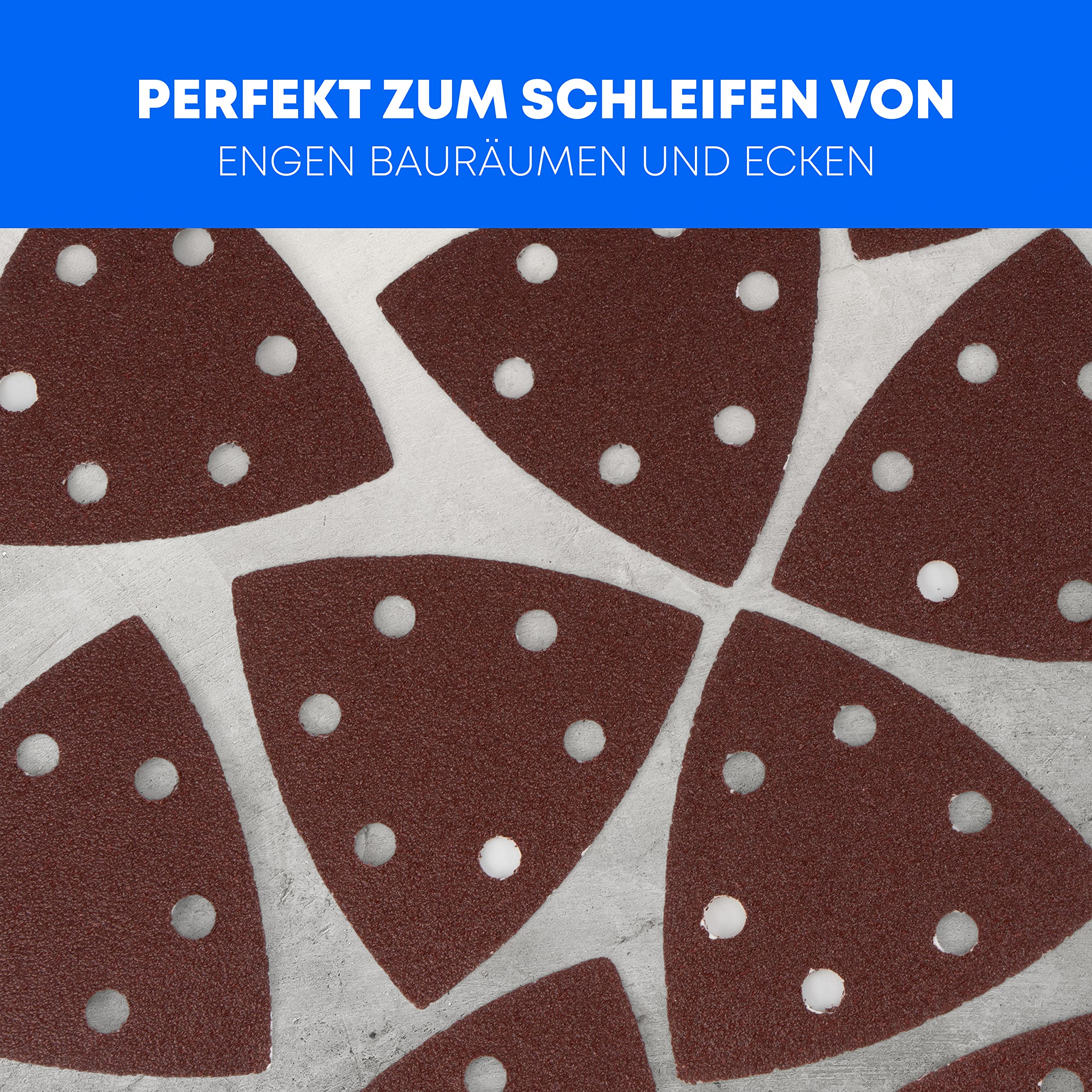 Papel De Lija 50 Hojas Velcro Lijado Triangulares Para Lijadora Delta ...