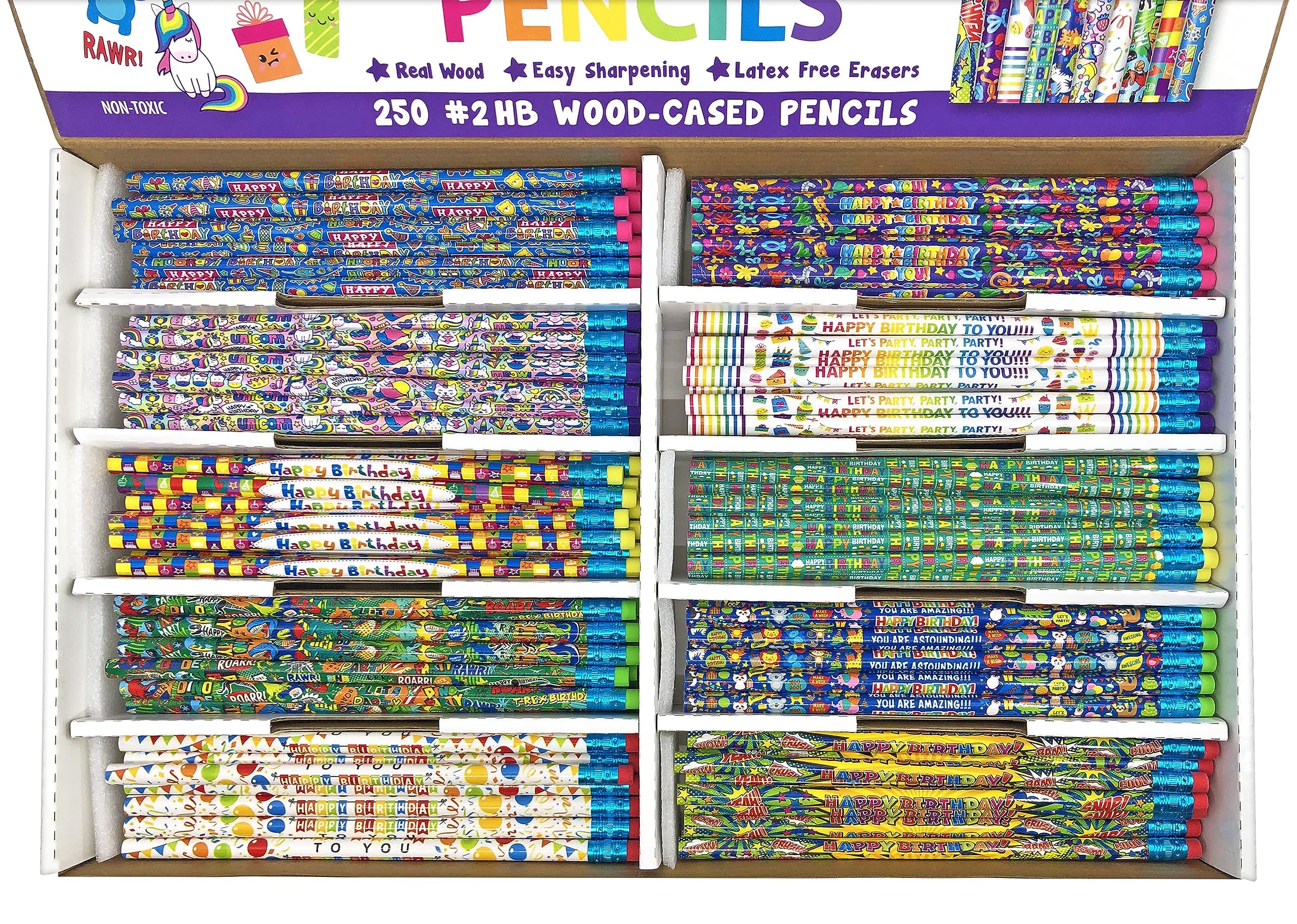 Snapklik.com : Happy Birthday Pencils Classpack 250 Count Featuring 10 ...
